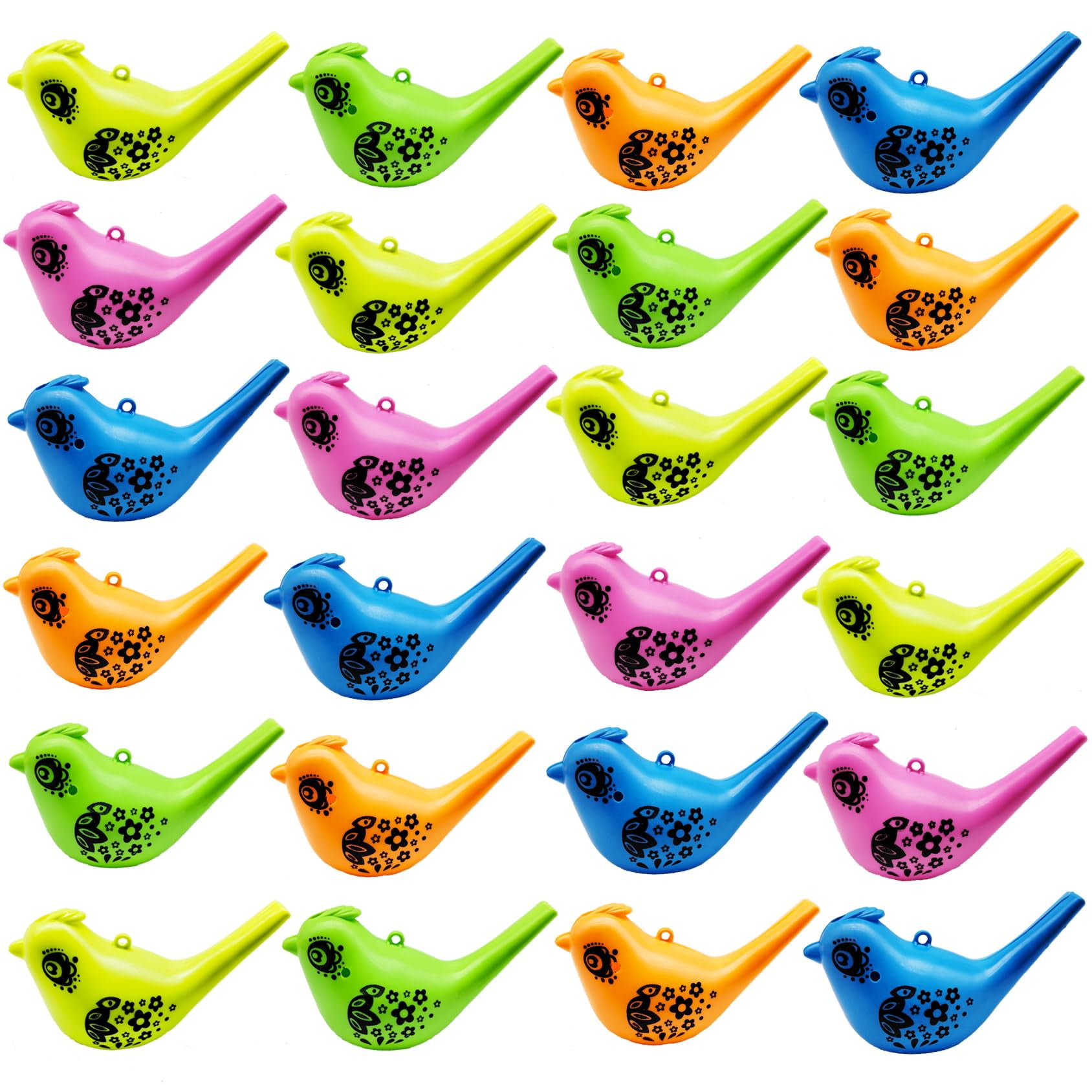 24 Pcs Bird Water Whistle Party Whistles for Kids Novelty Water ...