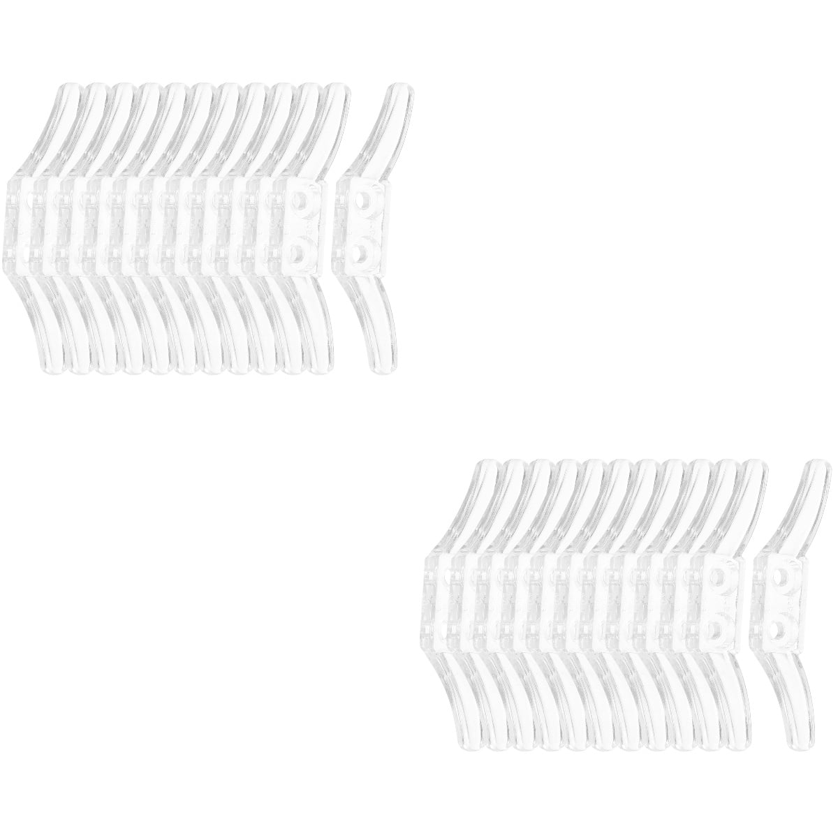 24 Pcs Blind Accessory Hooks Curtain Hooks Transparent Cleats Window ...