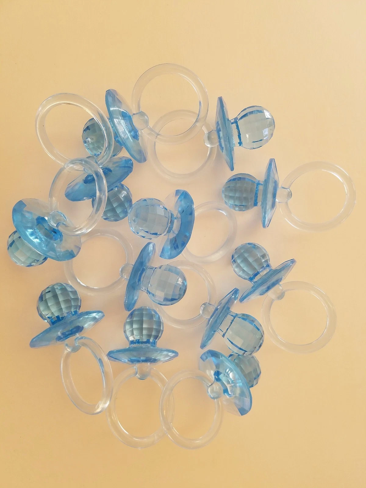 24 Pcs Blue Large Fancy Pacifiers Baby Shower Game Favors Prizes ...