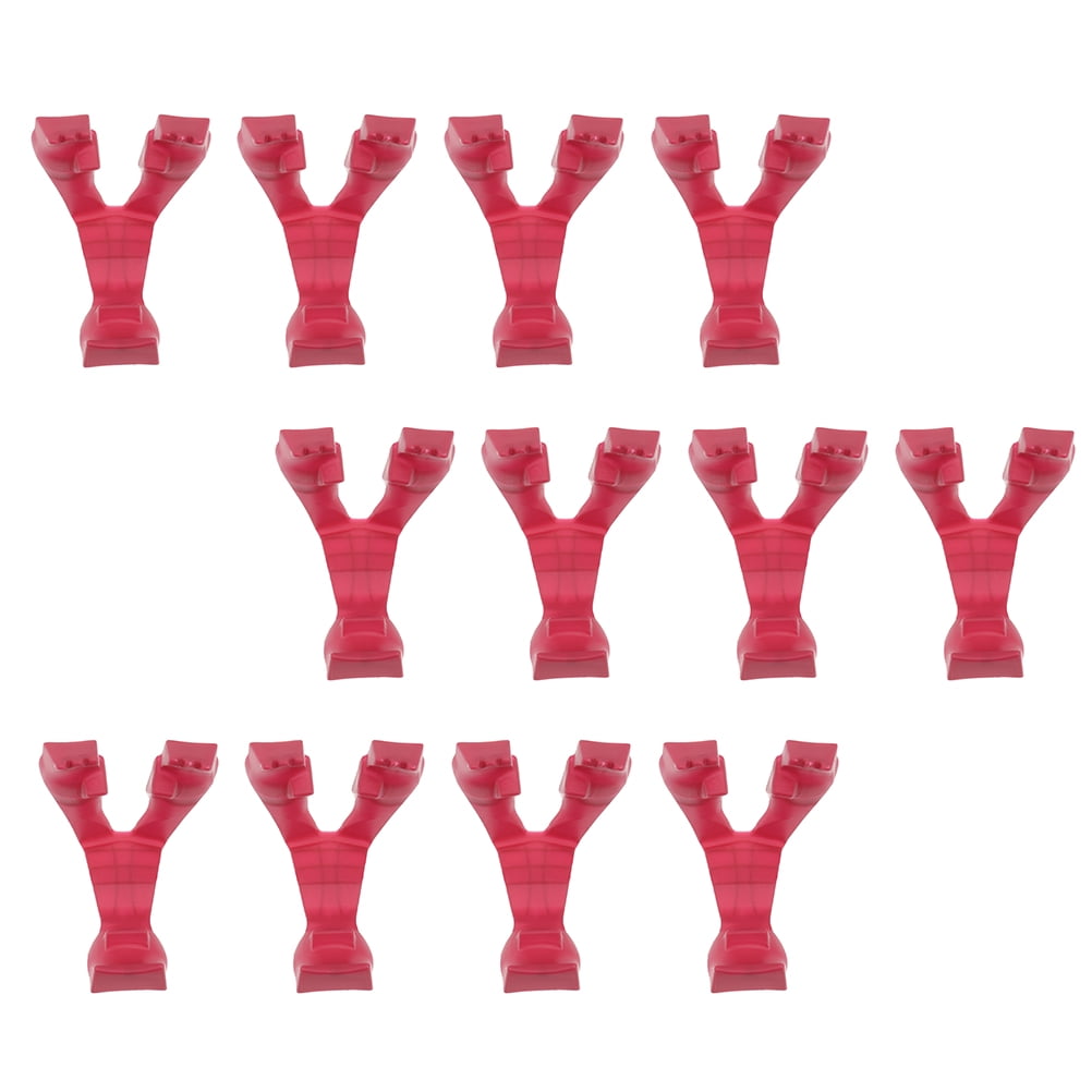 24 Pcs Bun Clips Finger Food Plastic Tong Tongs Simple Red Pp - Walmart.com