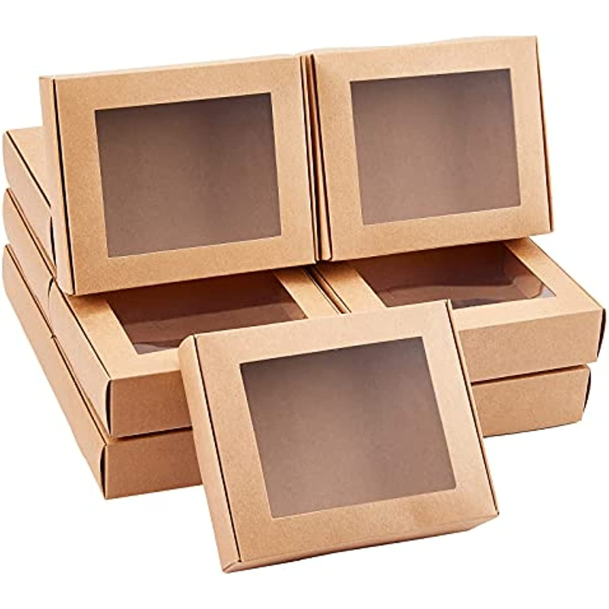 24 Pcs Camel Gift Box Fold Paper Boxes Cookie Boxes Bakery Boxes Kraft ...