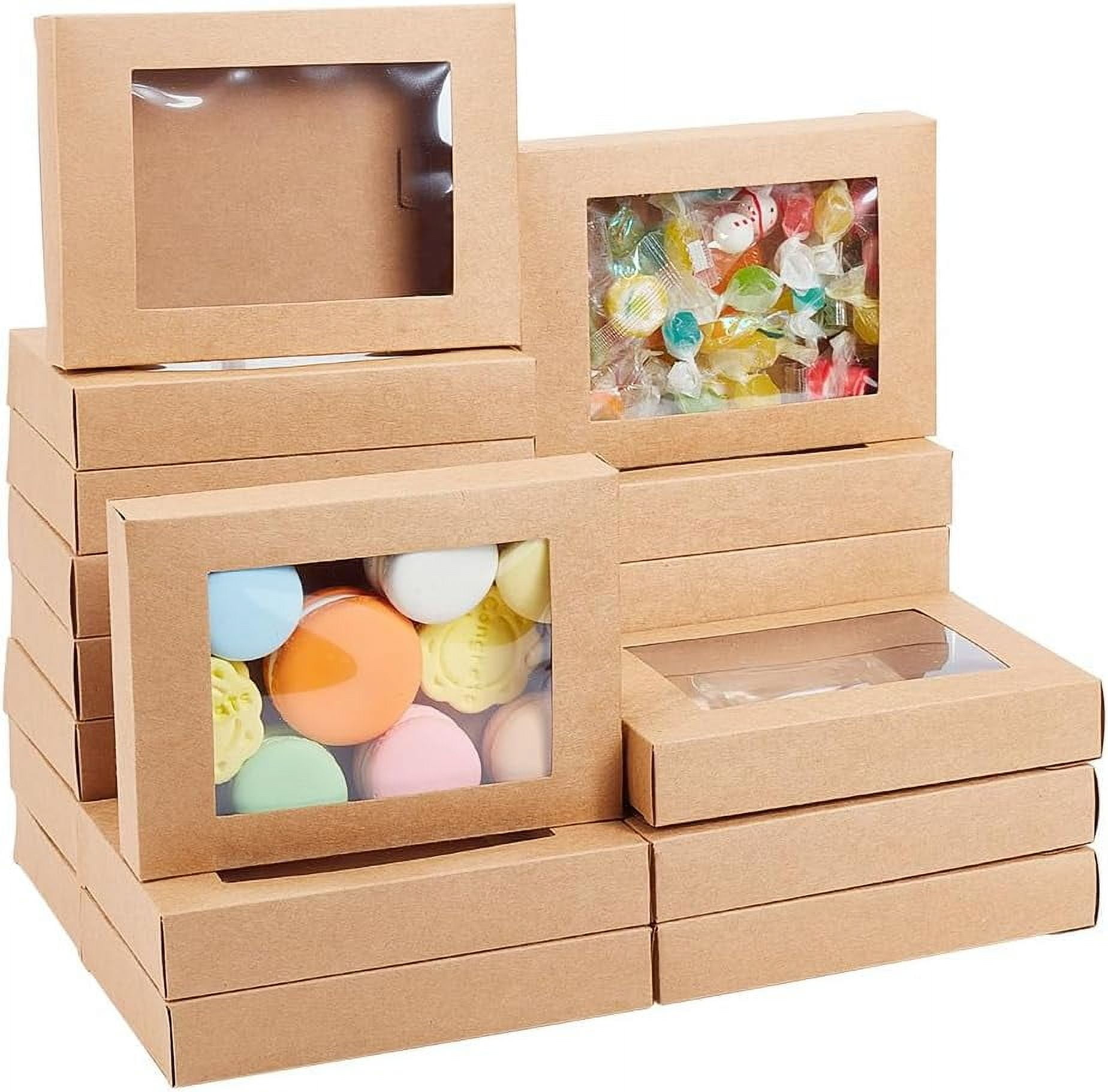 24 Pcs Camel Gift Box Fold Paper Boxes Cookie Boxes Bakery Boxes Kraft ...