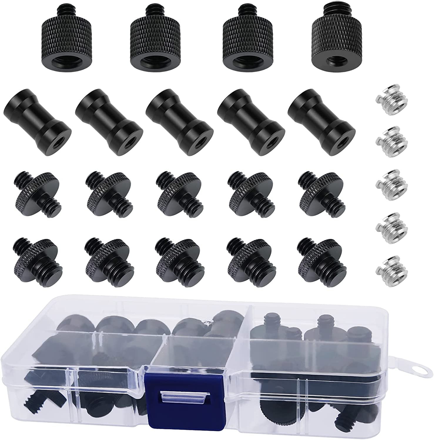 24 Pcs Camera Screw Adapter Set - 1/4 to 3/8 Tripod Mount Converter for ...