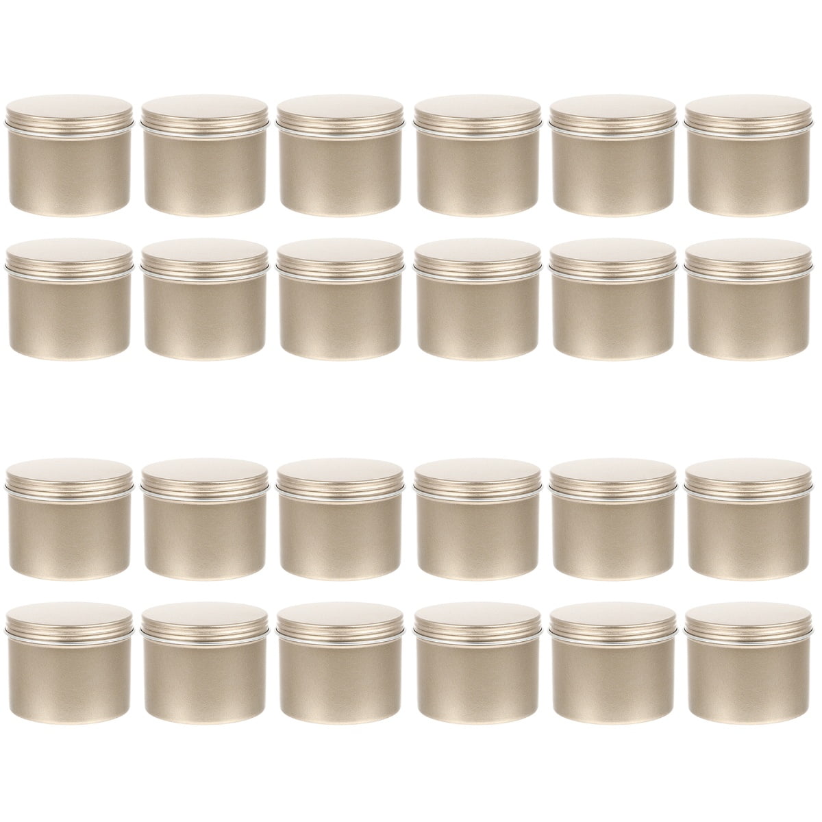 24 Pcs Candle Jar Metal Container with Lid Aluminum Bulk Jars Candy ...