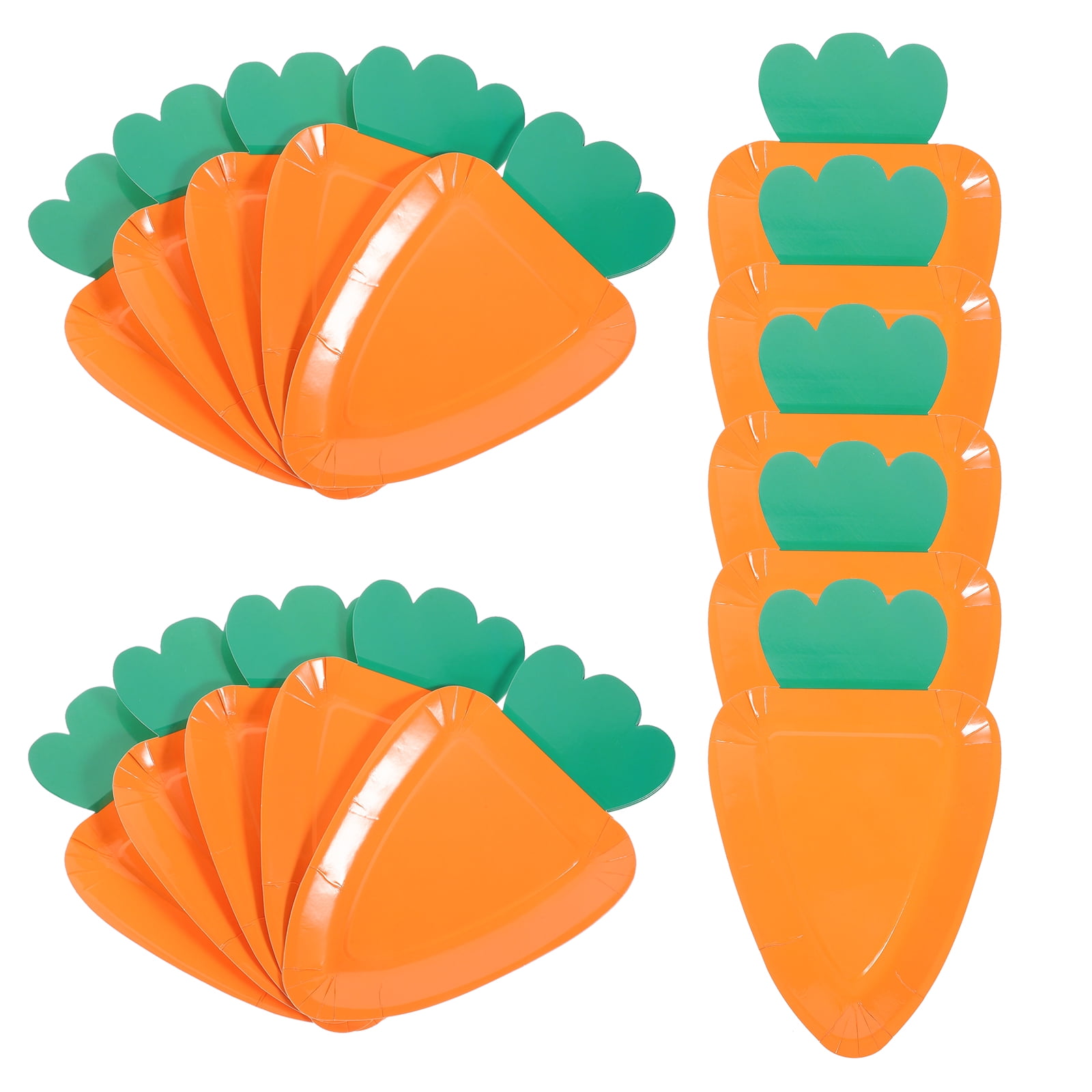 24 Pcs Carrot Paper Plate Disposable Plates Food Plates Picnic Plates ...