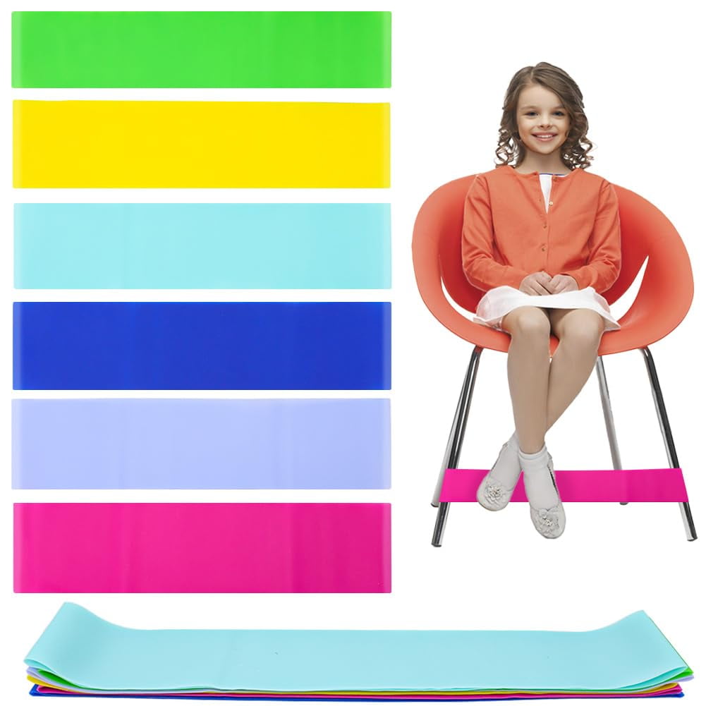 24 Pcs Chair Bands for Kids with Fidgety Feet Colorful Chair Fidget ...