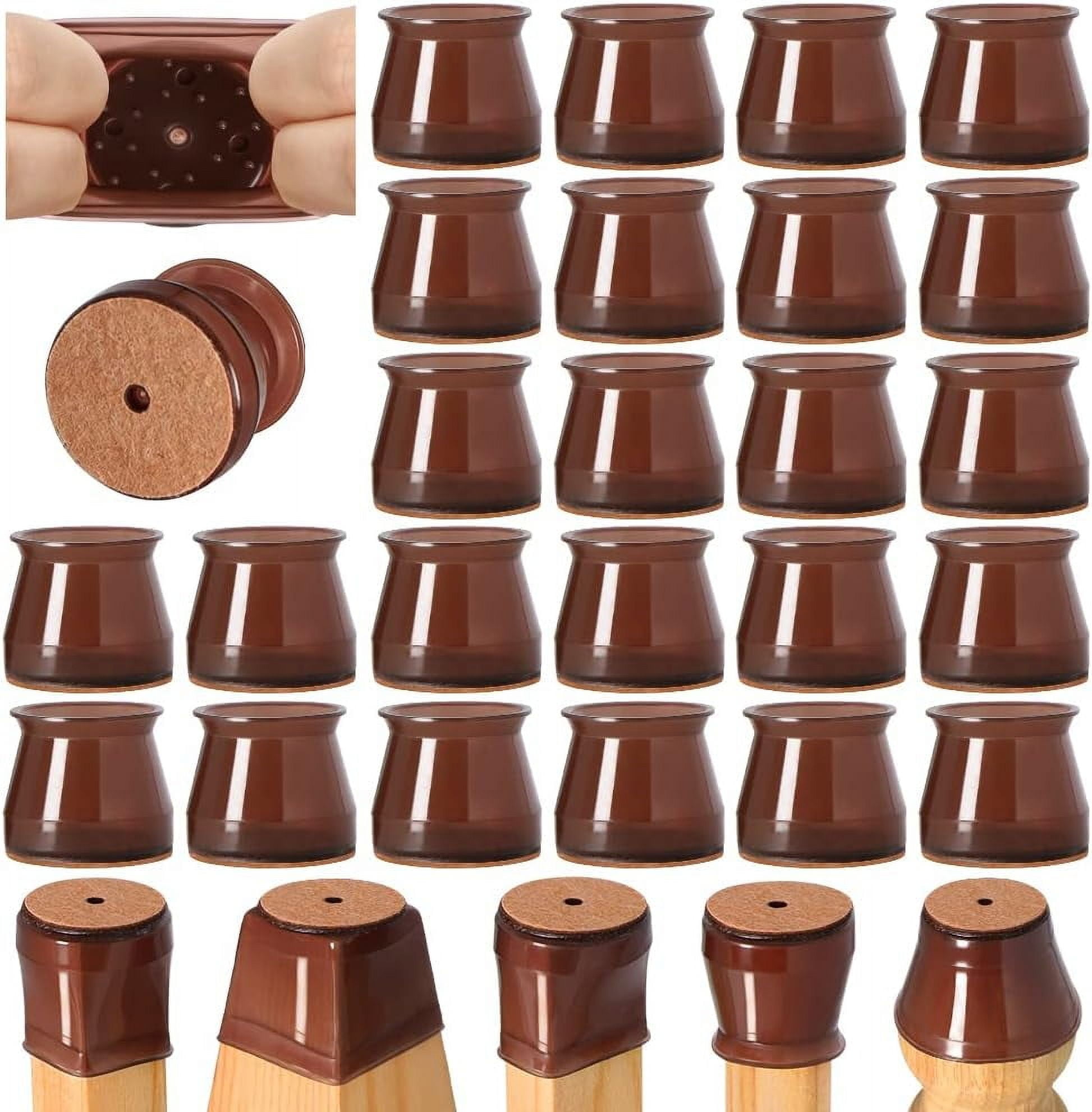 24 Pcs Chair Leg Floor Protectors for Hardwood Floors Silicone Covers ...