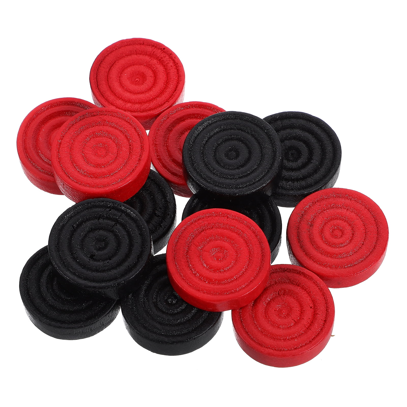 24-Piece Synthetic Checker Board Game Pieces Set, 1.1 x 1.1 x 0.2 Inch ...