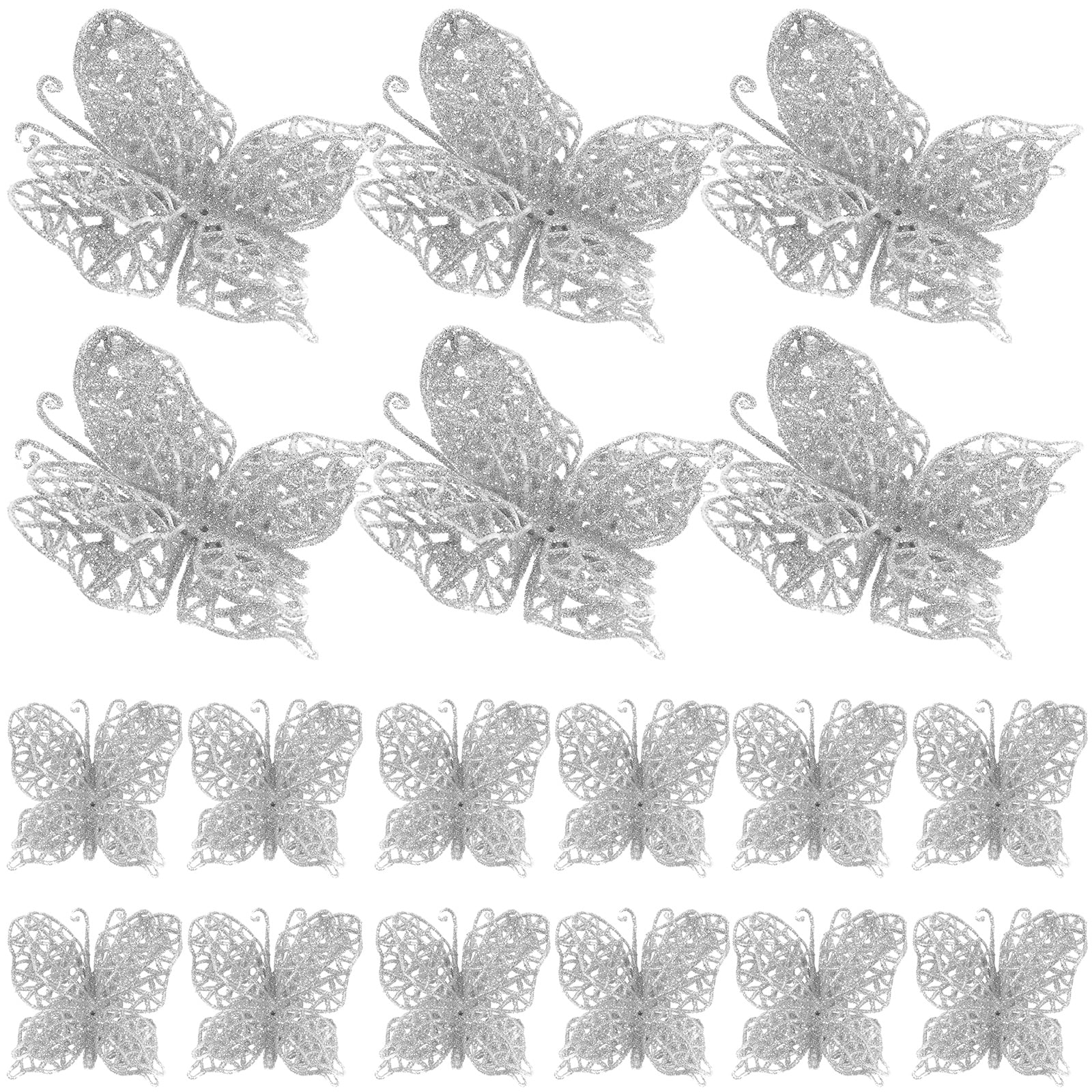 24 Pcs Christmas DIY Butterflies Butterfly Big Decorations Party Giant ...