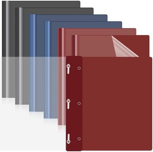 24 Pcs Clear Front Report Covers with 3 Prongs Presentation Folders ...