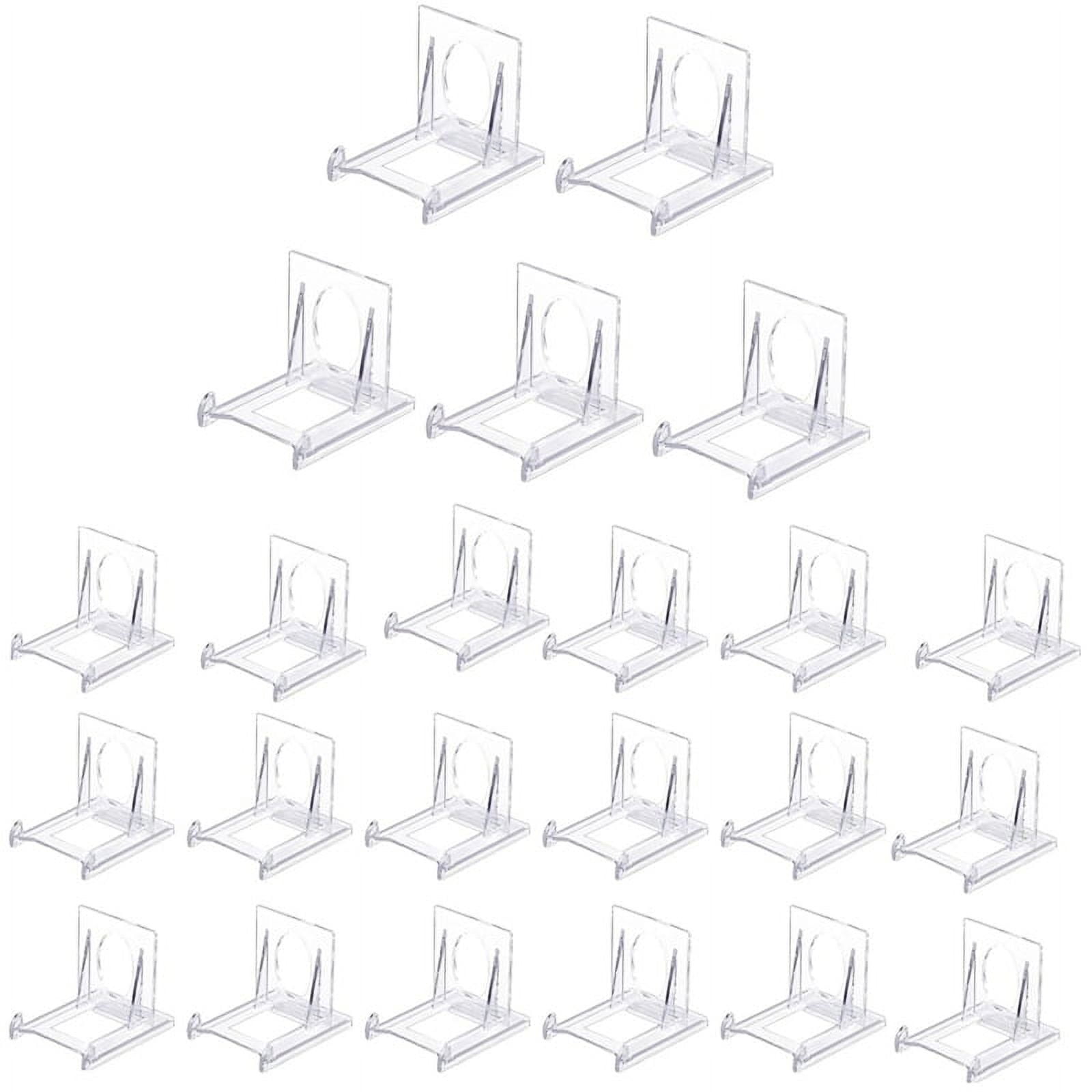 24 Pcs Clear Plastic Display Stand, Adjustable Clear Plastic Display ...