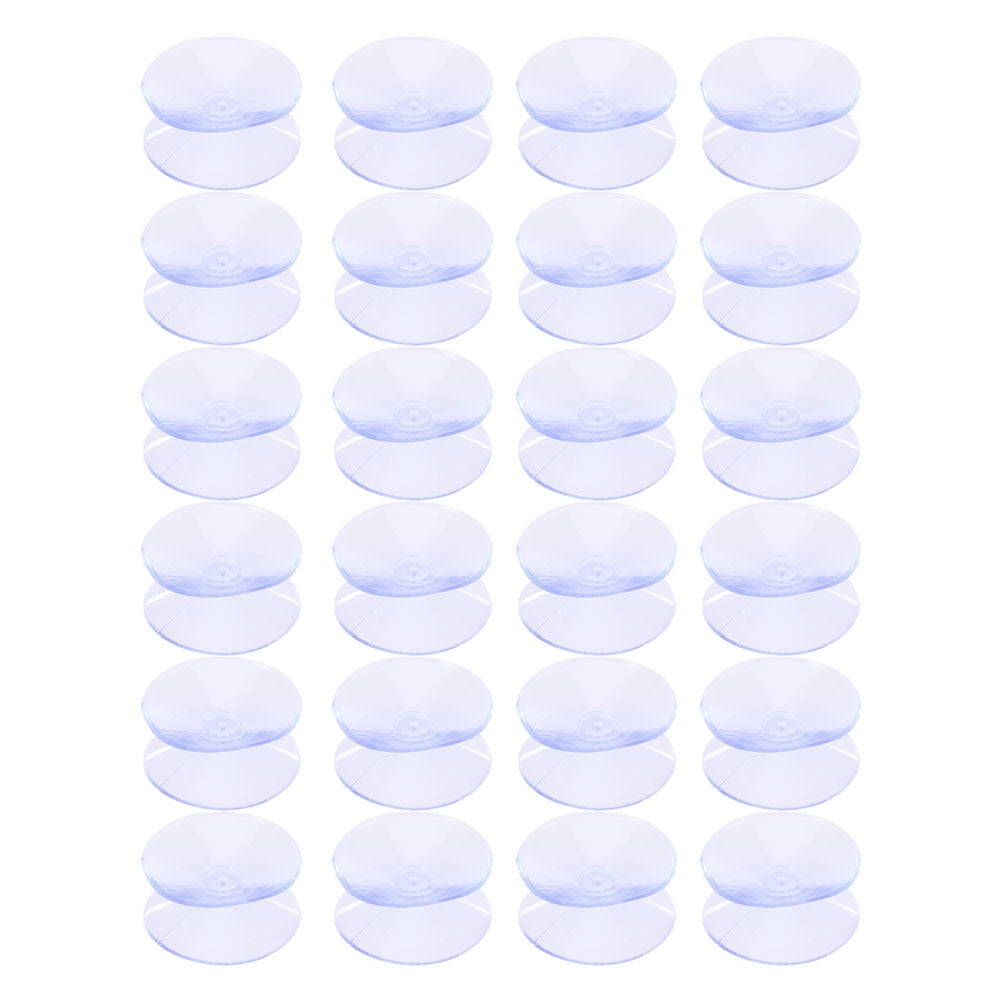 24 Pcs Clear Spacer for Glass Table Sided Suction Cups Sucker Pads Gel ...