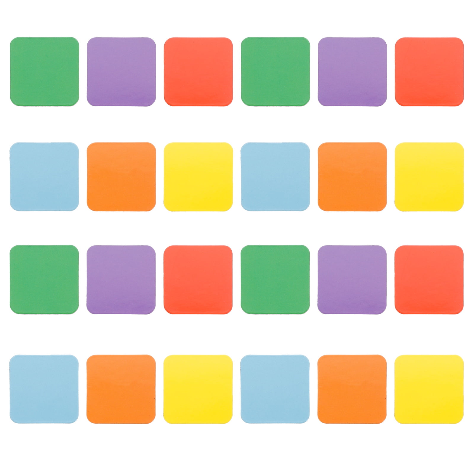 24 Pcs Coloured Magnetic Squares Fridge Decorative Magnets - Walmart.com