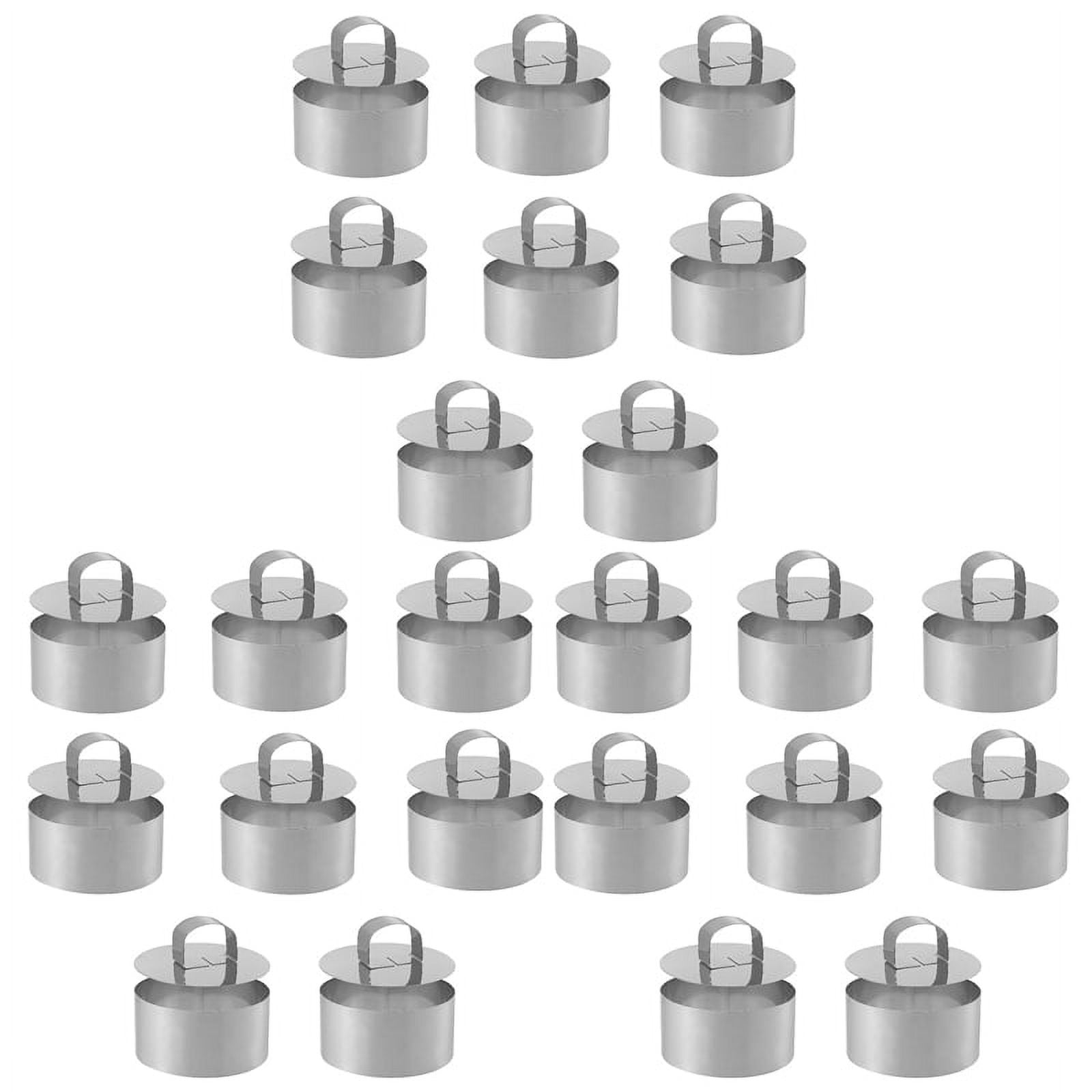 24 Pcs Cooking Ring Set,Stainless Steel Cake Mold,Baking Mold with ...