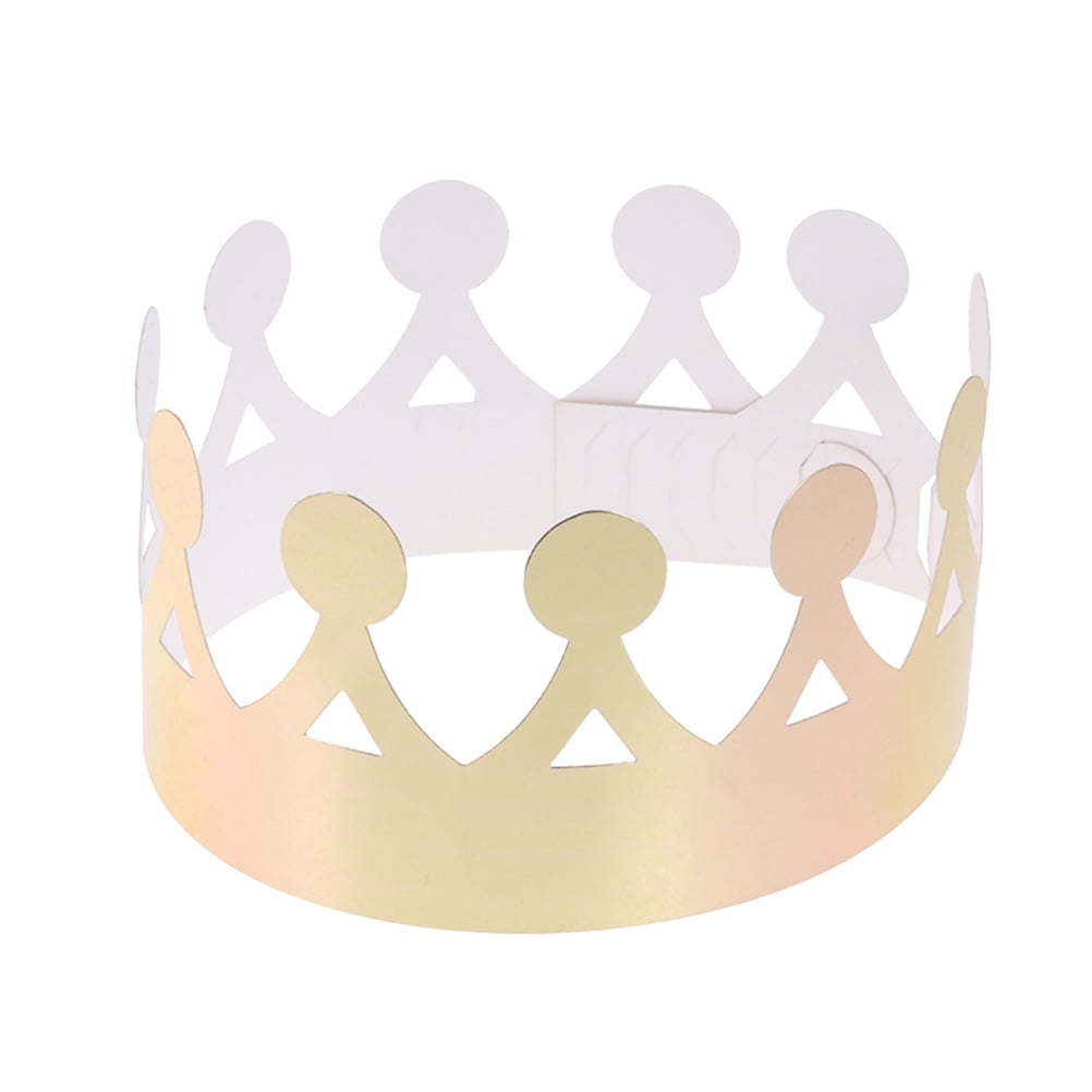 24 Pcs Crowns for Adults Birthday Hat Party Crowns Paper Crowns Gold ...