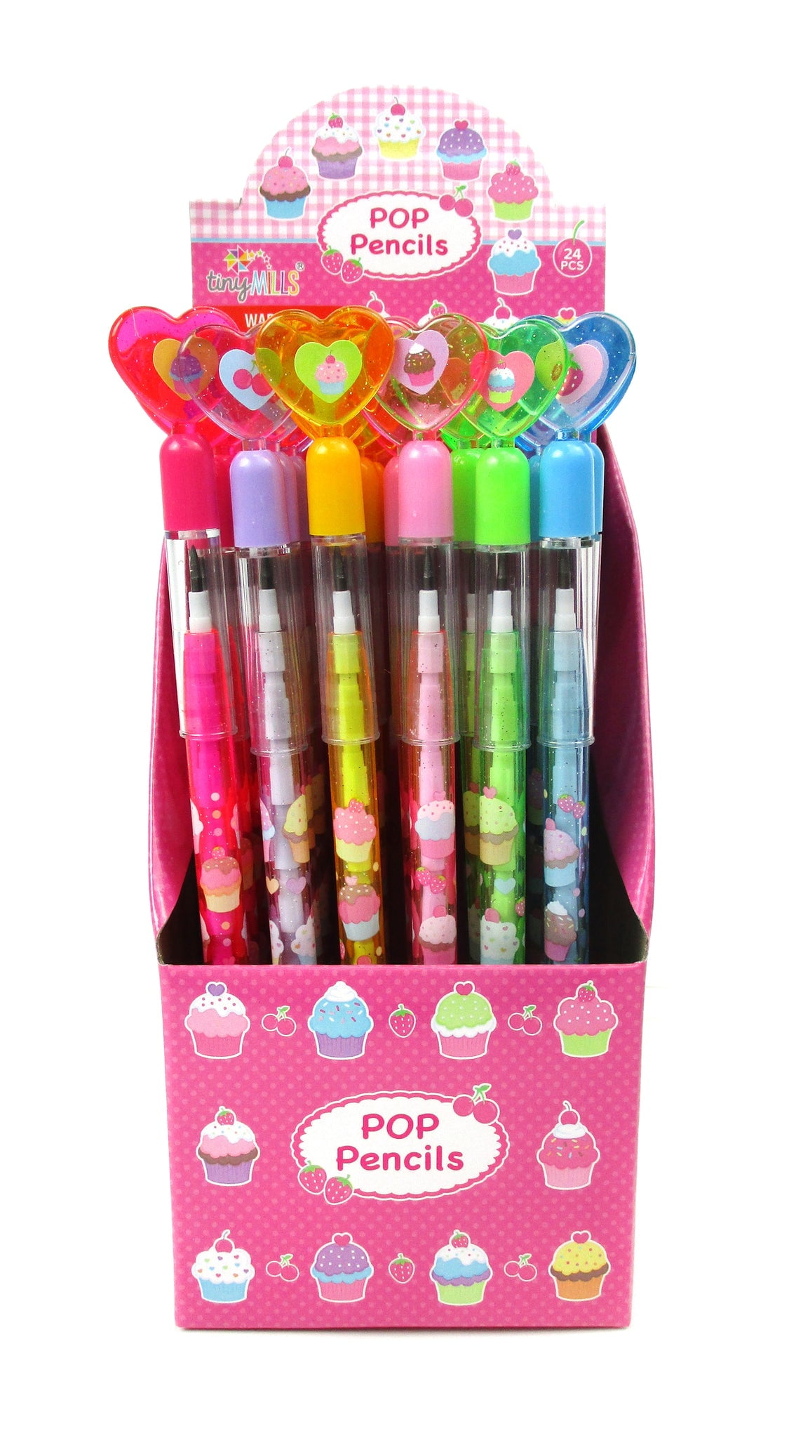 24 Pcs Cupcake Multi Point Pencils for Birthday Party Favor Goody Bags ...