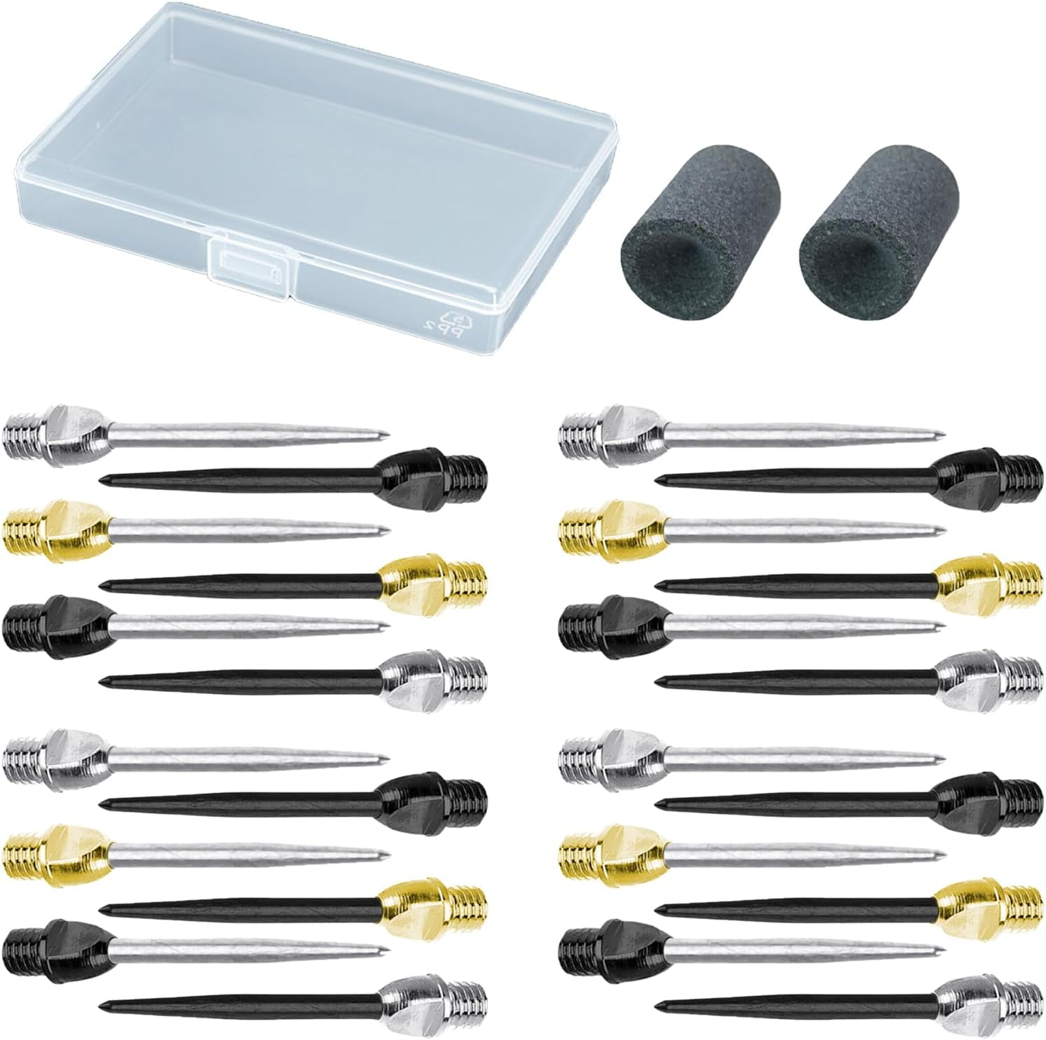24 Pcs Dart Steel tip Converter Points with 2 Dart Sharpener, 2BA Dart ...