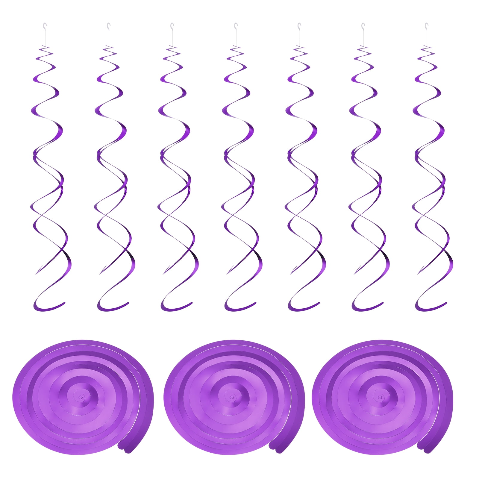 24 Pcs Deep Purple Party Hanging Swirls Double Strip Hanging ...
