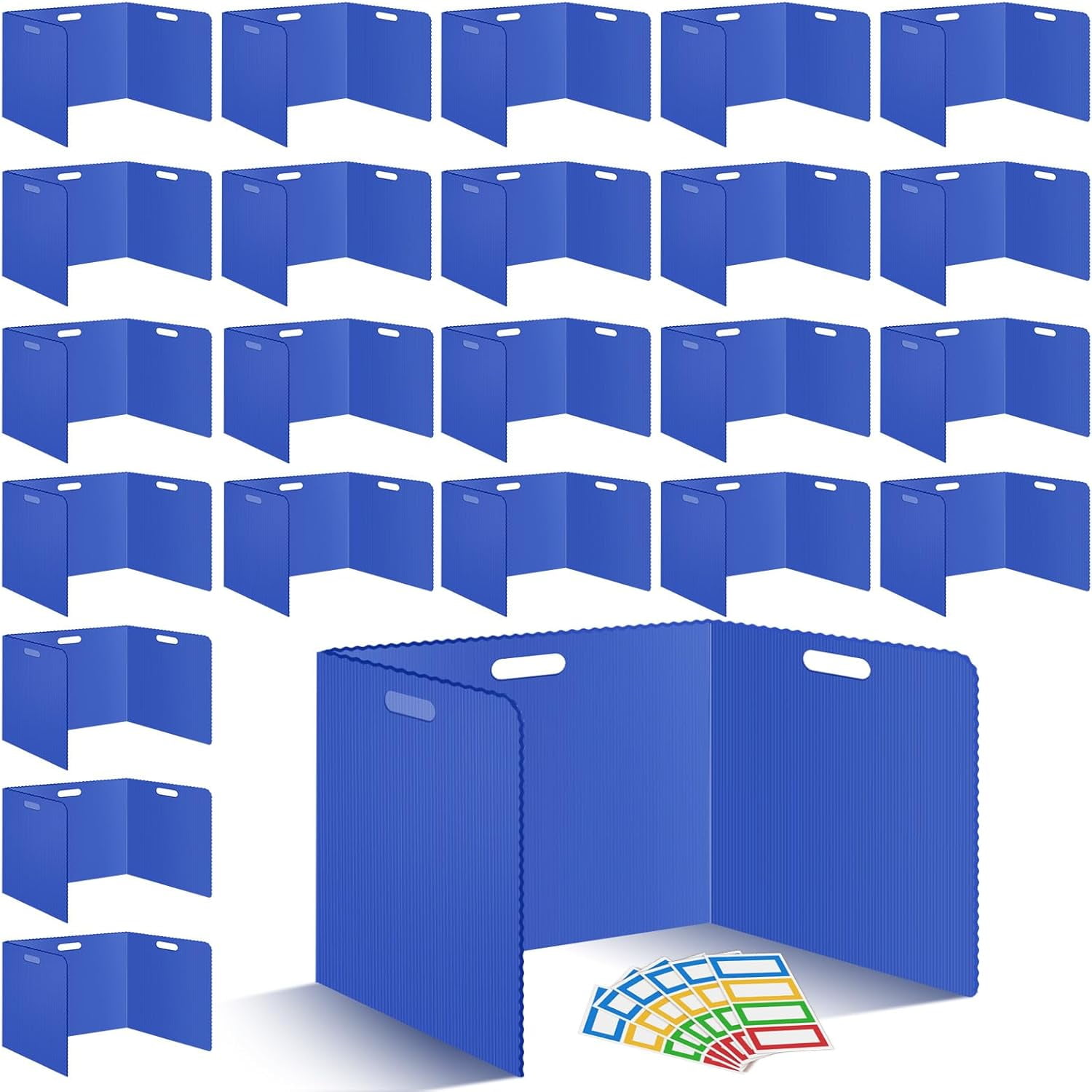 24 Pcs Desk Dividers for Students Classroom Plastic Privacy Folders ...