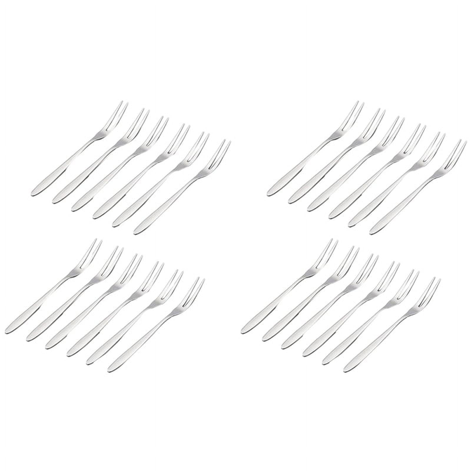 24 Pcs Dessert Forks,5.1 InchStainless Steel Mini Salad Fruit Fork ...