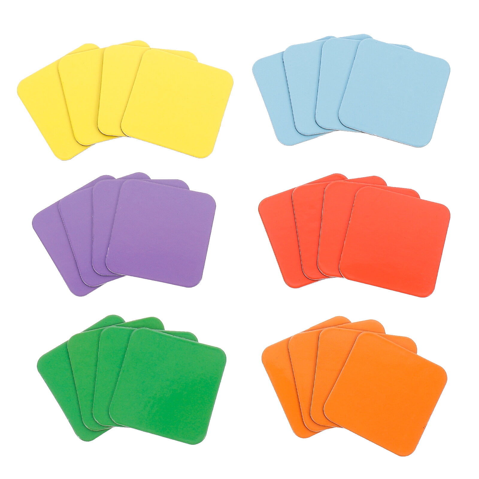 24 Pcs Display Bright Square Magnet Magnetic Stickers Whiteboard Fridge ...