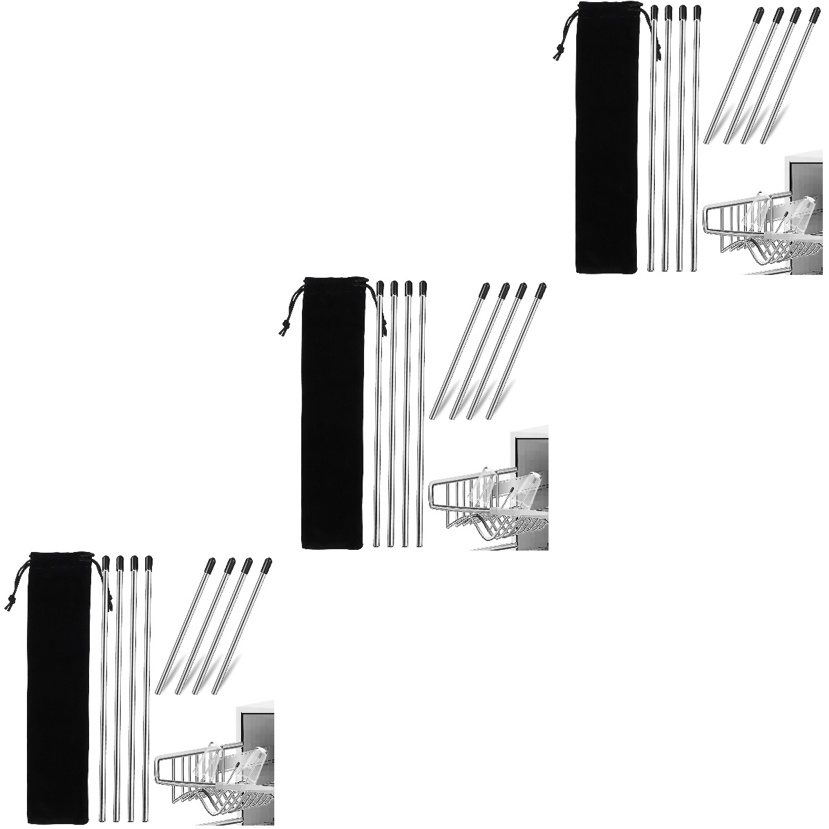 24 Pcs Drainer Insert Sticks for Bottle Sink Holder Dishwasher Glass ...