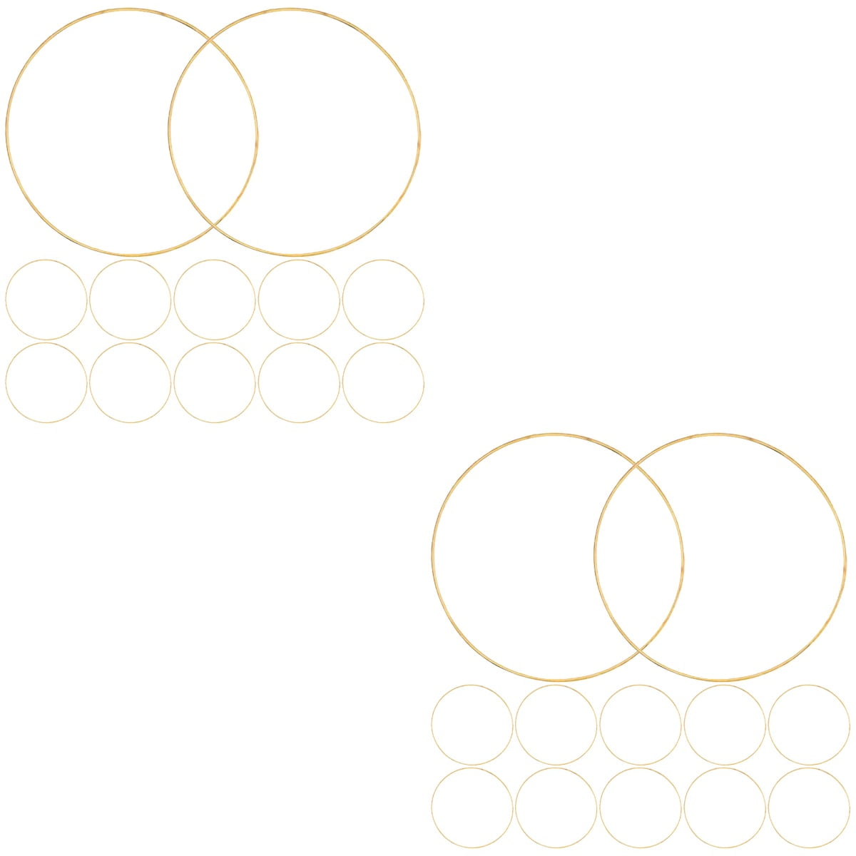 24 Pcs Dream Catcher Frame Windchime Ring Metal Crafting Ring Metal ...