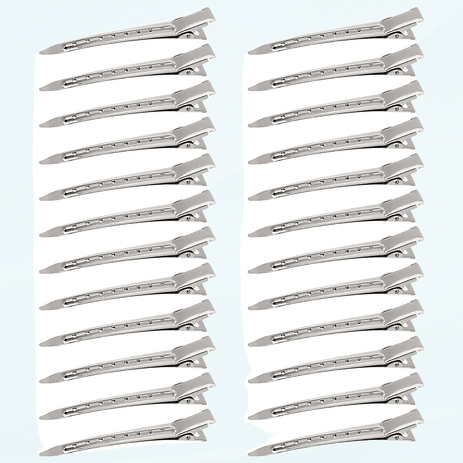 24 Pcs Duck Billed Hair Clips for Styling Sectioning Silver Metal Hair ...