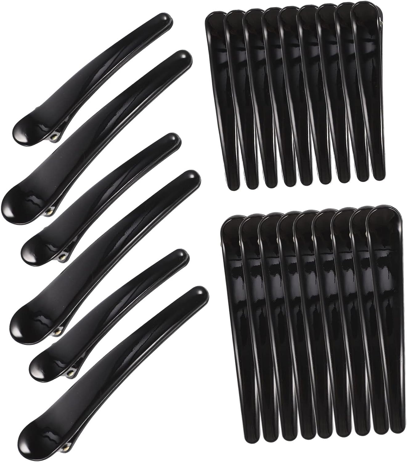 24 Pcs Duckbill Clip Black Clips for Hair Sponge Rollers Hair Clips for ...