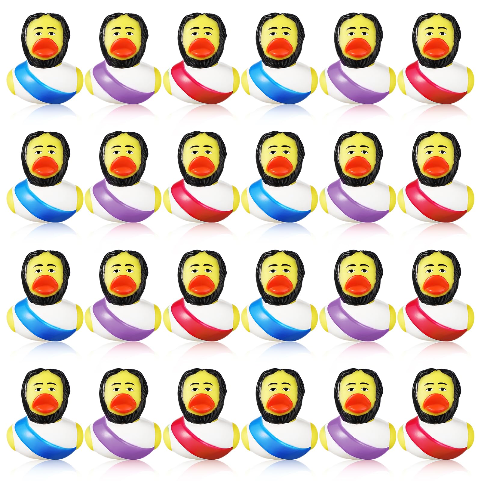 24 Pcs Easter Jesus Rubber Duck 2.36 Inch Christian Religious Nativity ...