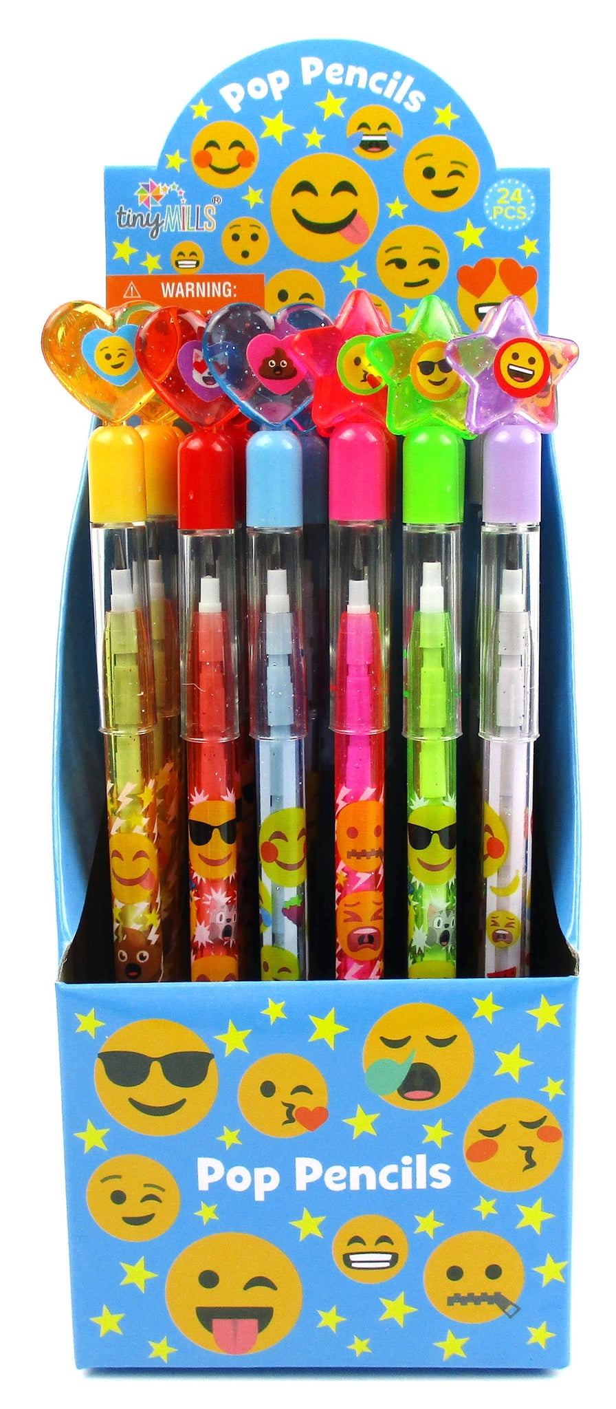 Walmart's 24 Pcs Emoji Multi Point Pencils - Kids Fun School Prizes for ...