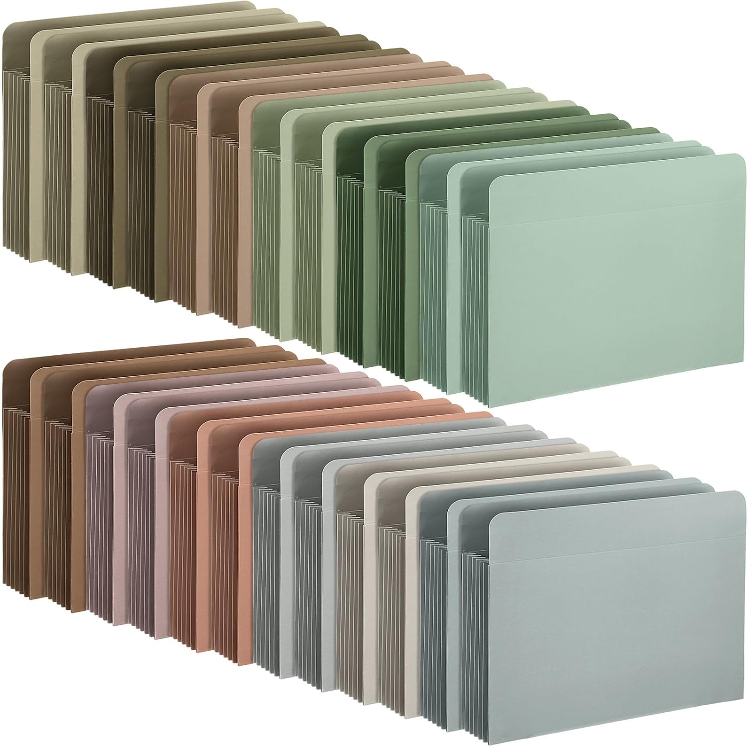 24 Pcs Expanding File Folder Pockets 5.25" Letter Size Expansion ...