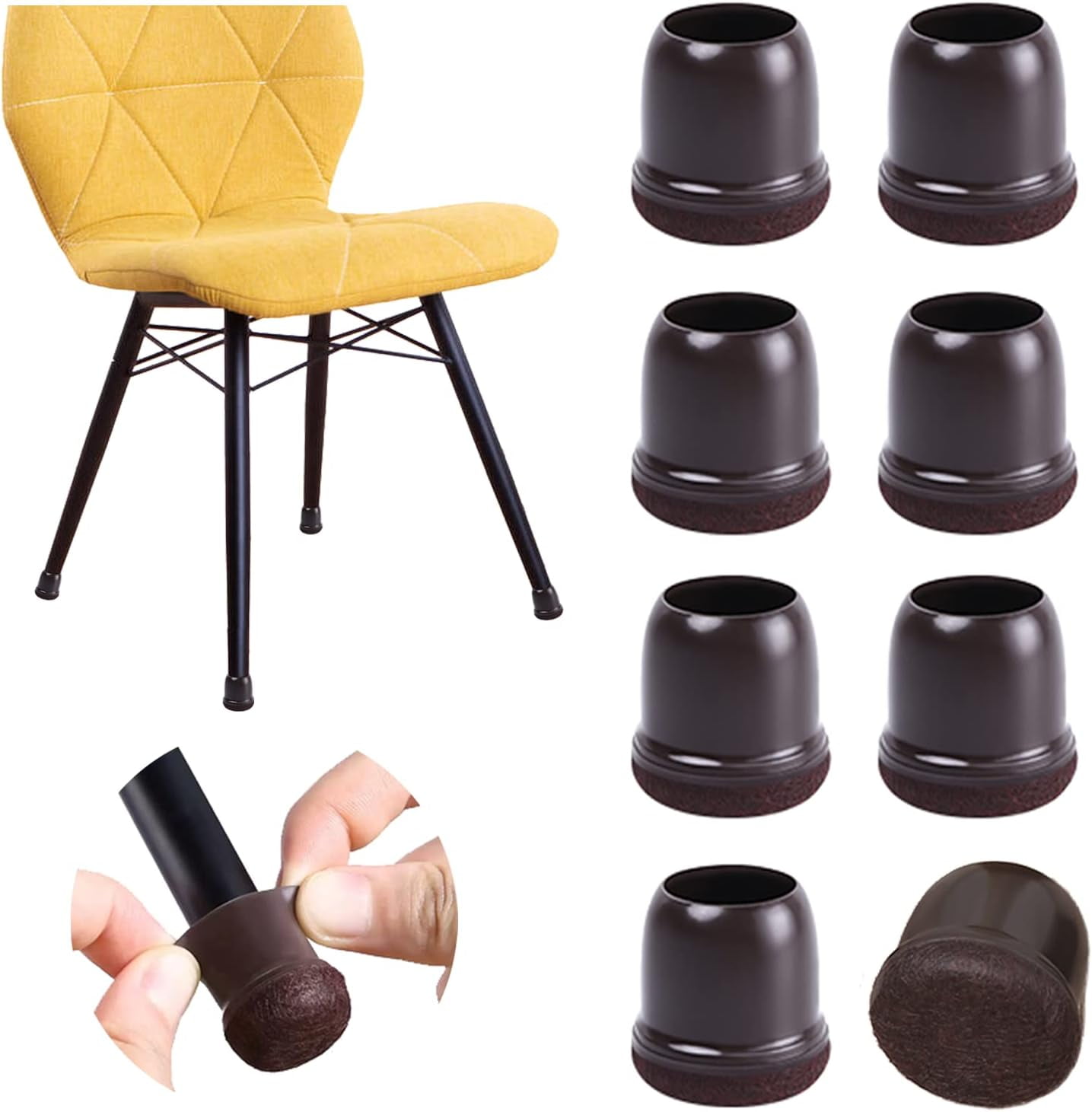 24 Pcs Extra Small Chair Leg Floor Protectors for Hardwood Floors ...