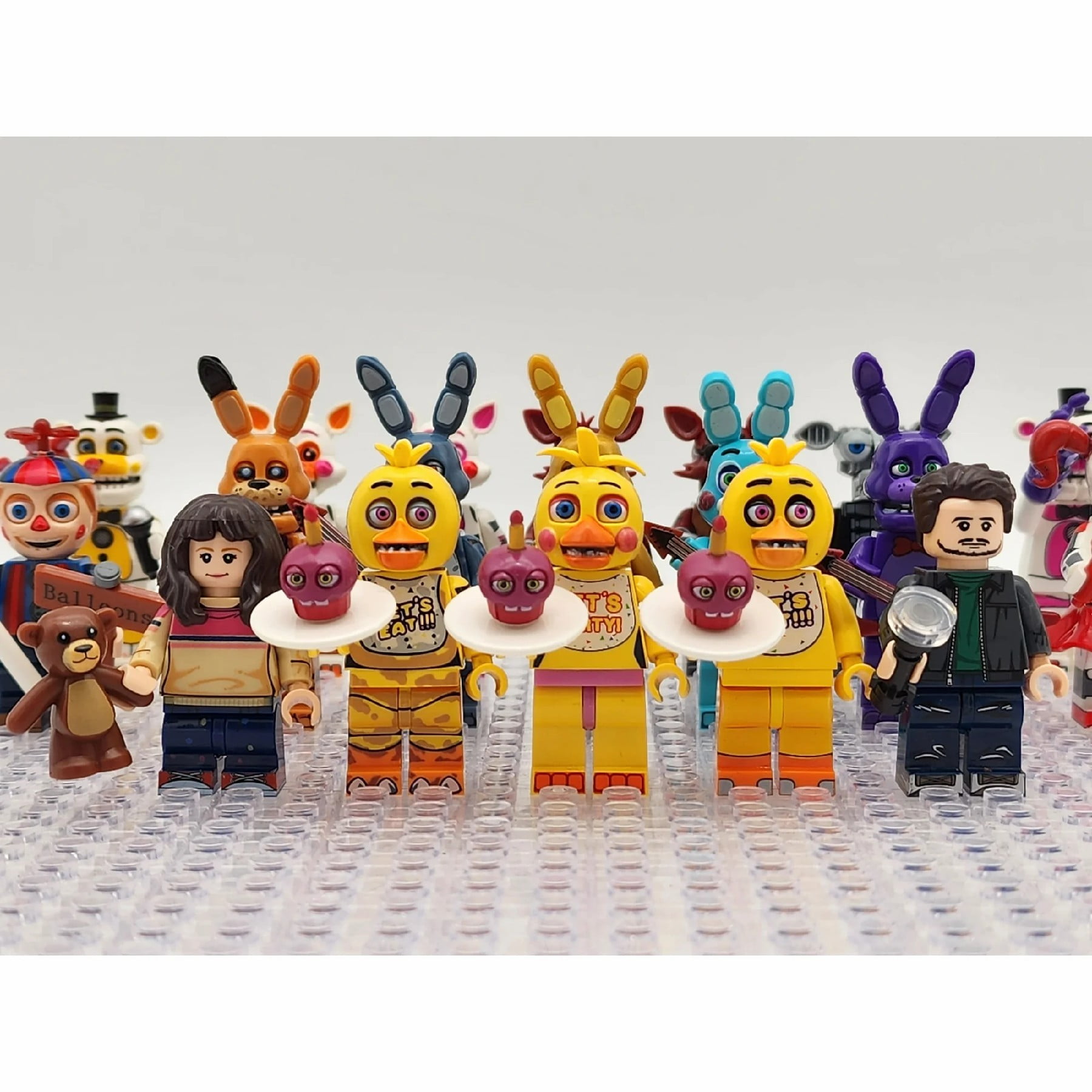 24 Pcs FNAF Minifigures Building Blocks Sets, Horror Game Character ...