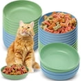 24 Pcs Fatigue Relief Cat Bowl 5.5 Inch Shallow Cat Food Dish Wide and ...