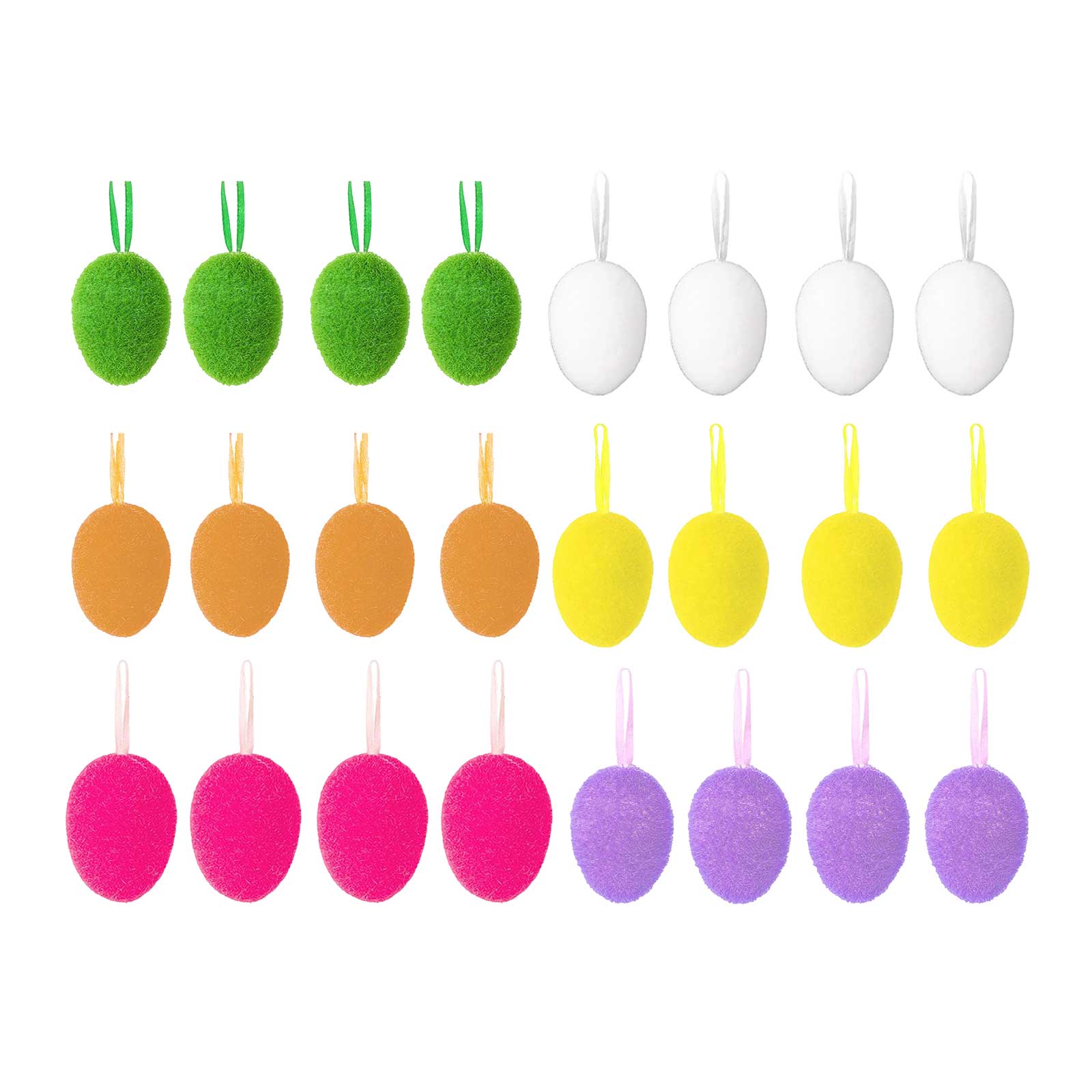 24 Pcs Felted Easter Eggs, Wool Easter Egg with Foam Filling Surprise ...