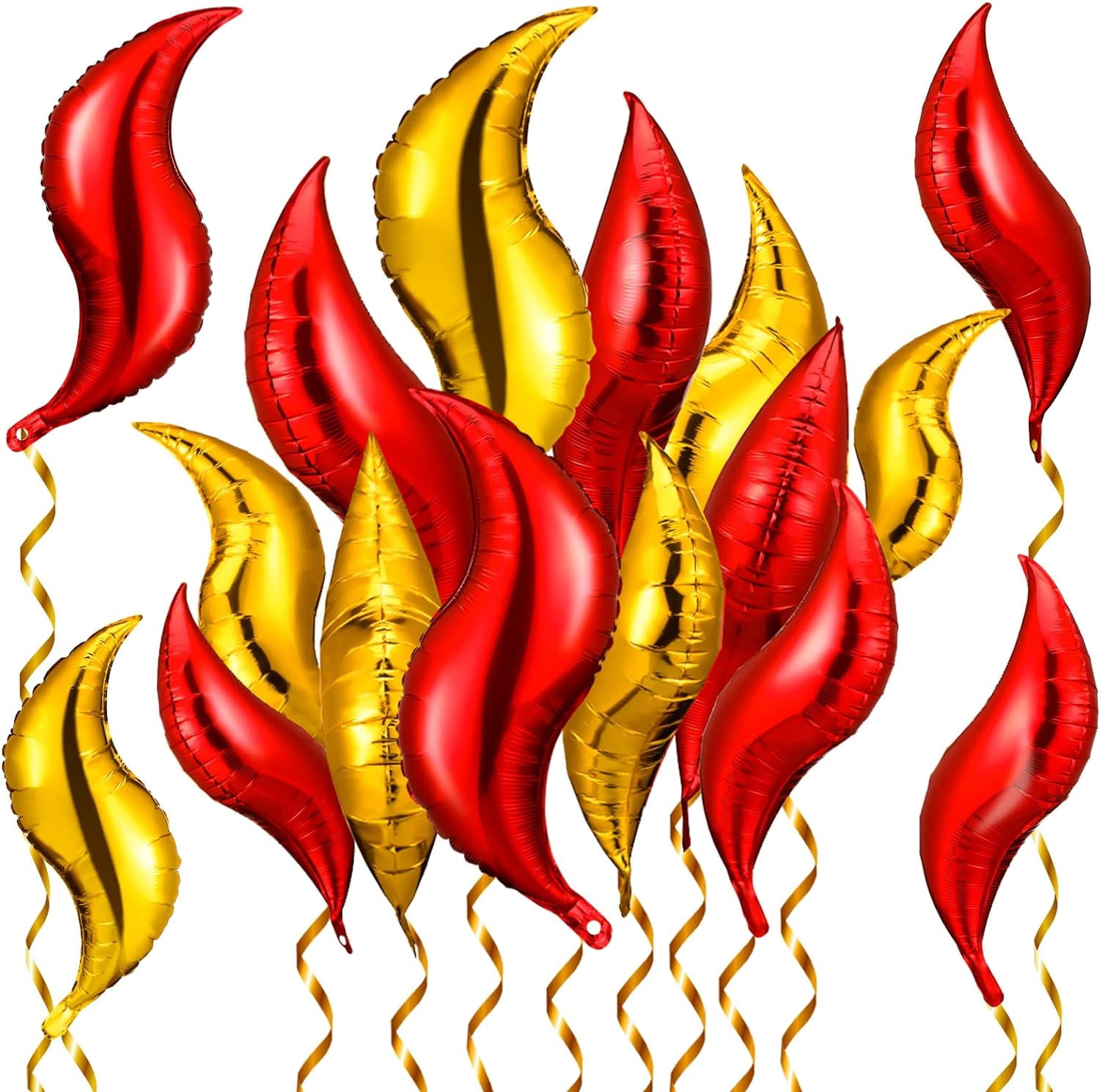 24 Pcs Fire Balloons Fire Truck Birthday Balloons Fire Flame Balloons ...