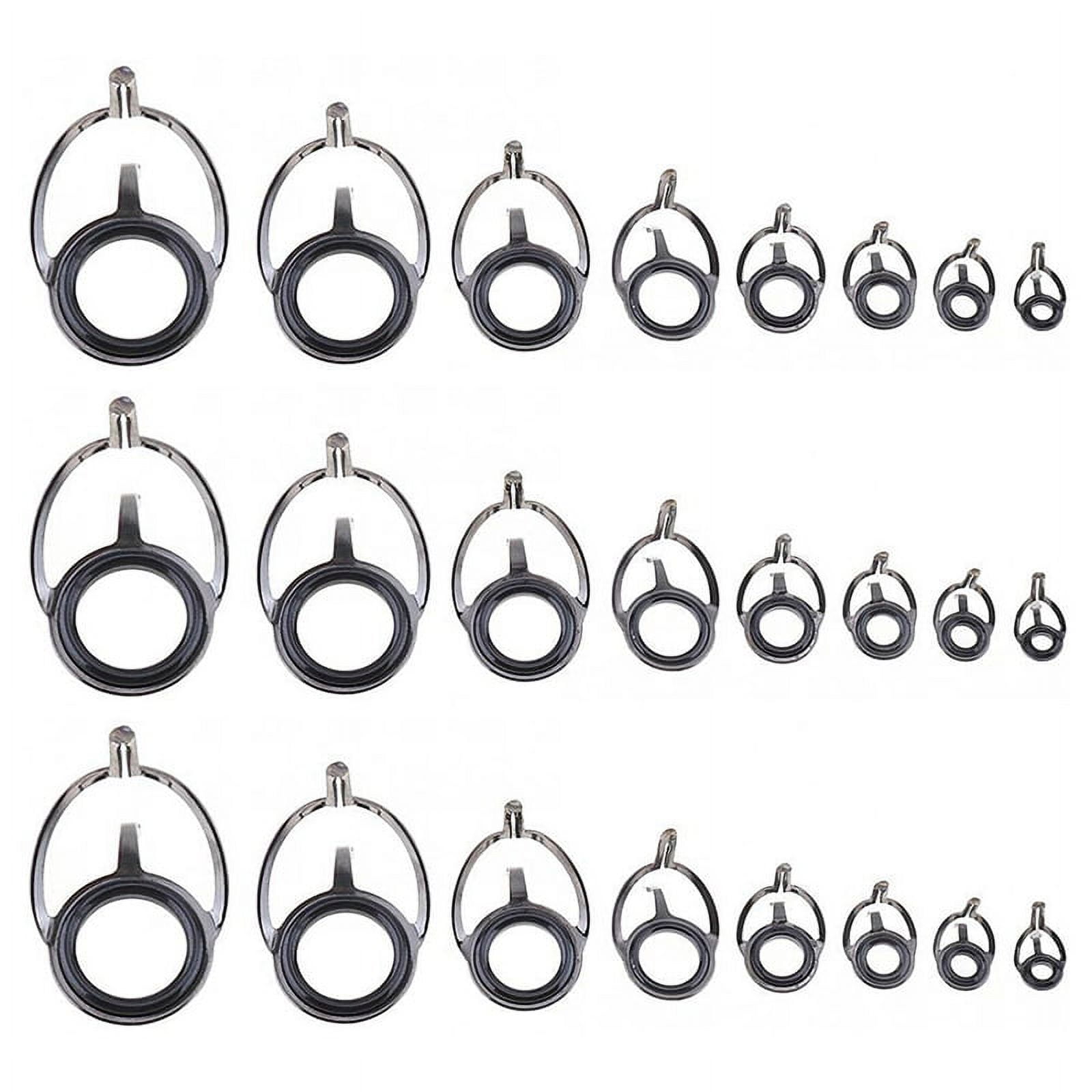 24 Pcs Fishing Rod Guide Oval Fishing Rod Eyes Guides Line Rings Pole ...