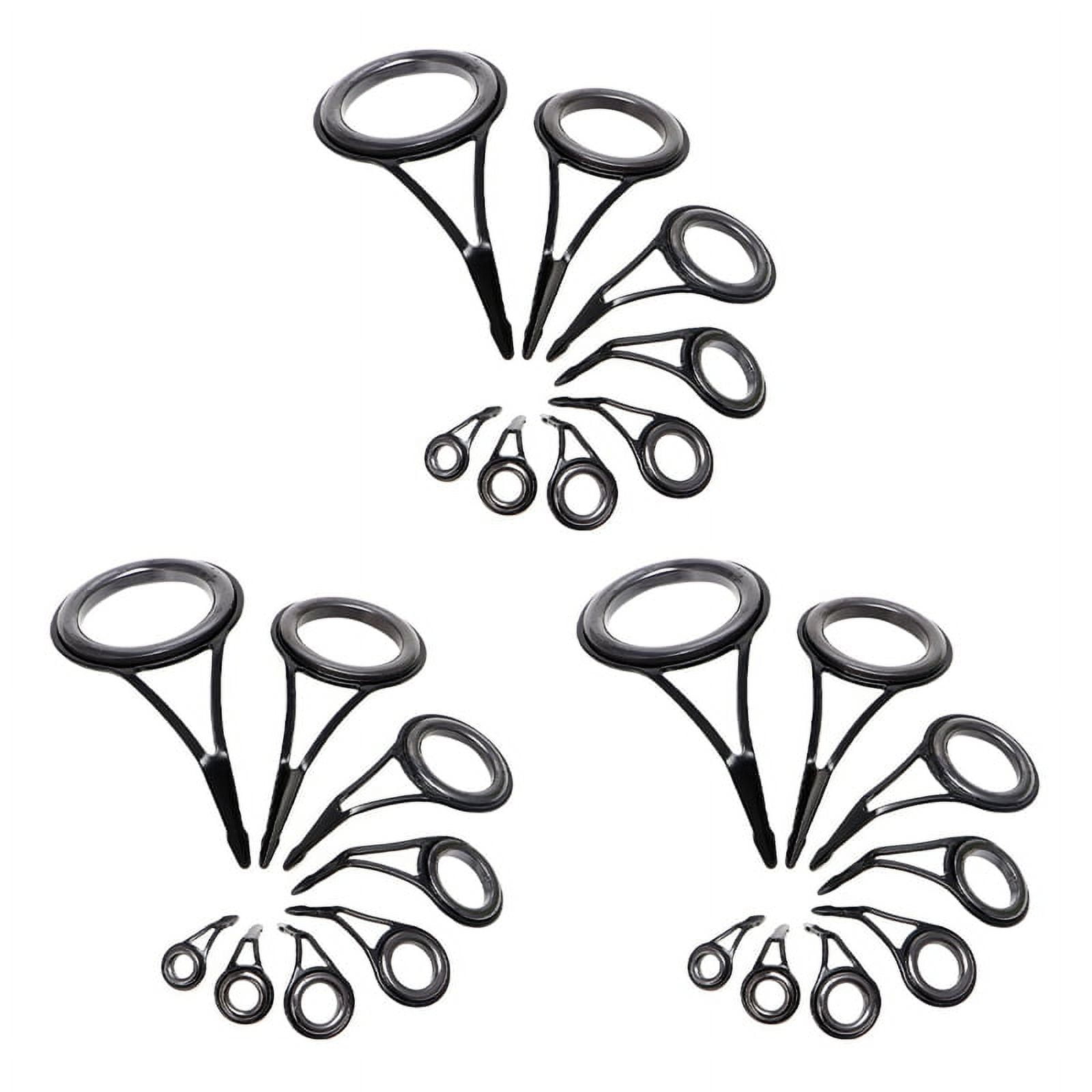 24 Pcs Fishing Rod Guides Tip Fish 5-18mm Dia Pole Repair Kit Line ...