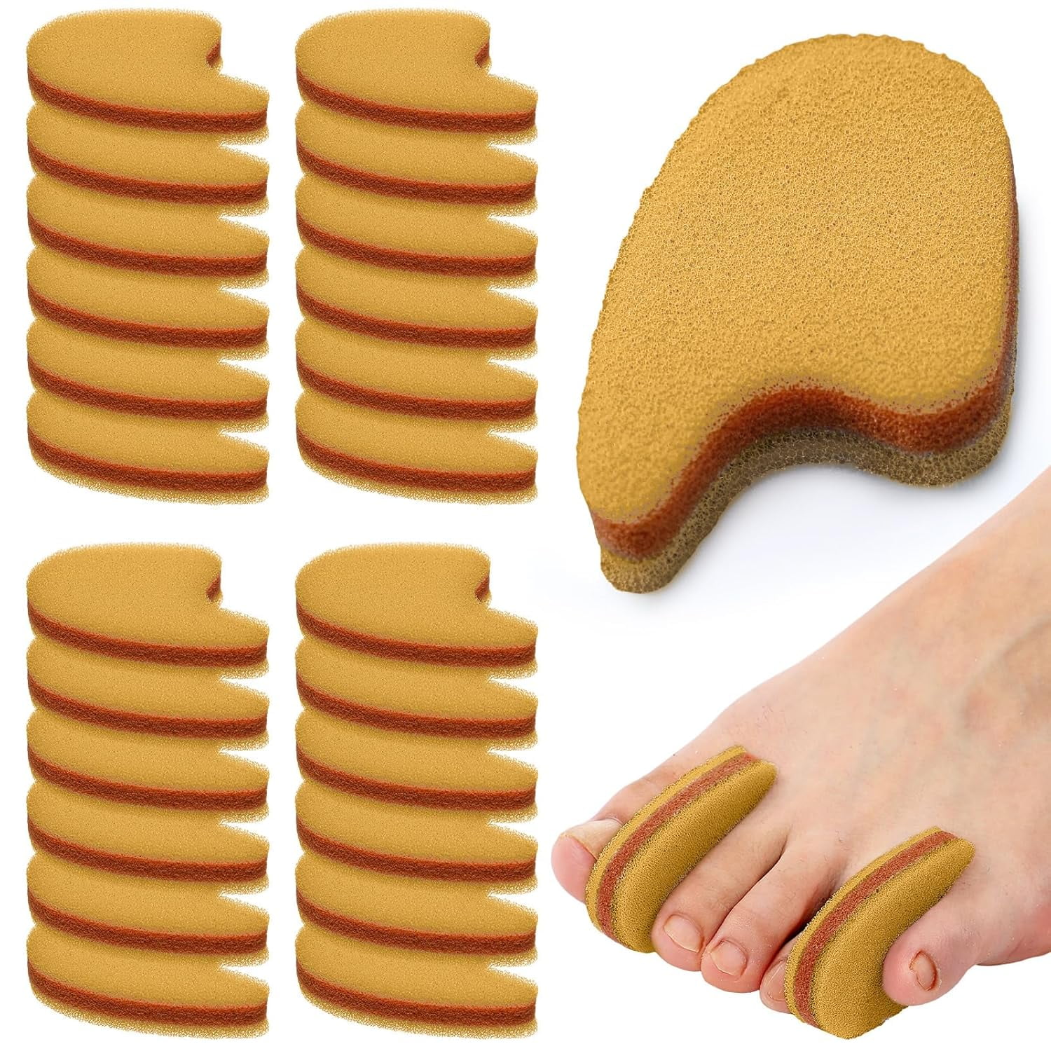 24 Pcs Foam Toe Separator for Corn, Blister, and Hammer Toe Gasket ...