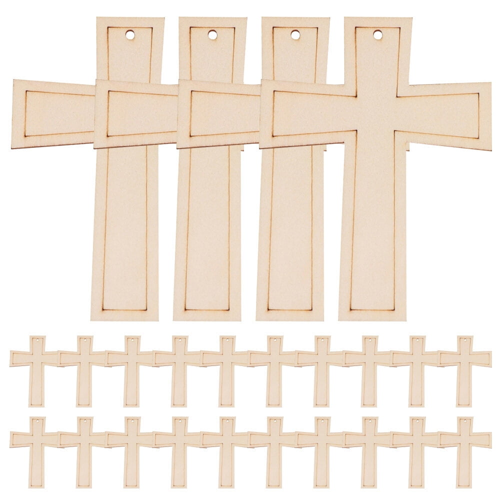 24 Pcs Friends Toy Cross Wood Hand-painted Craft Toys Child - Walmart.com