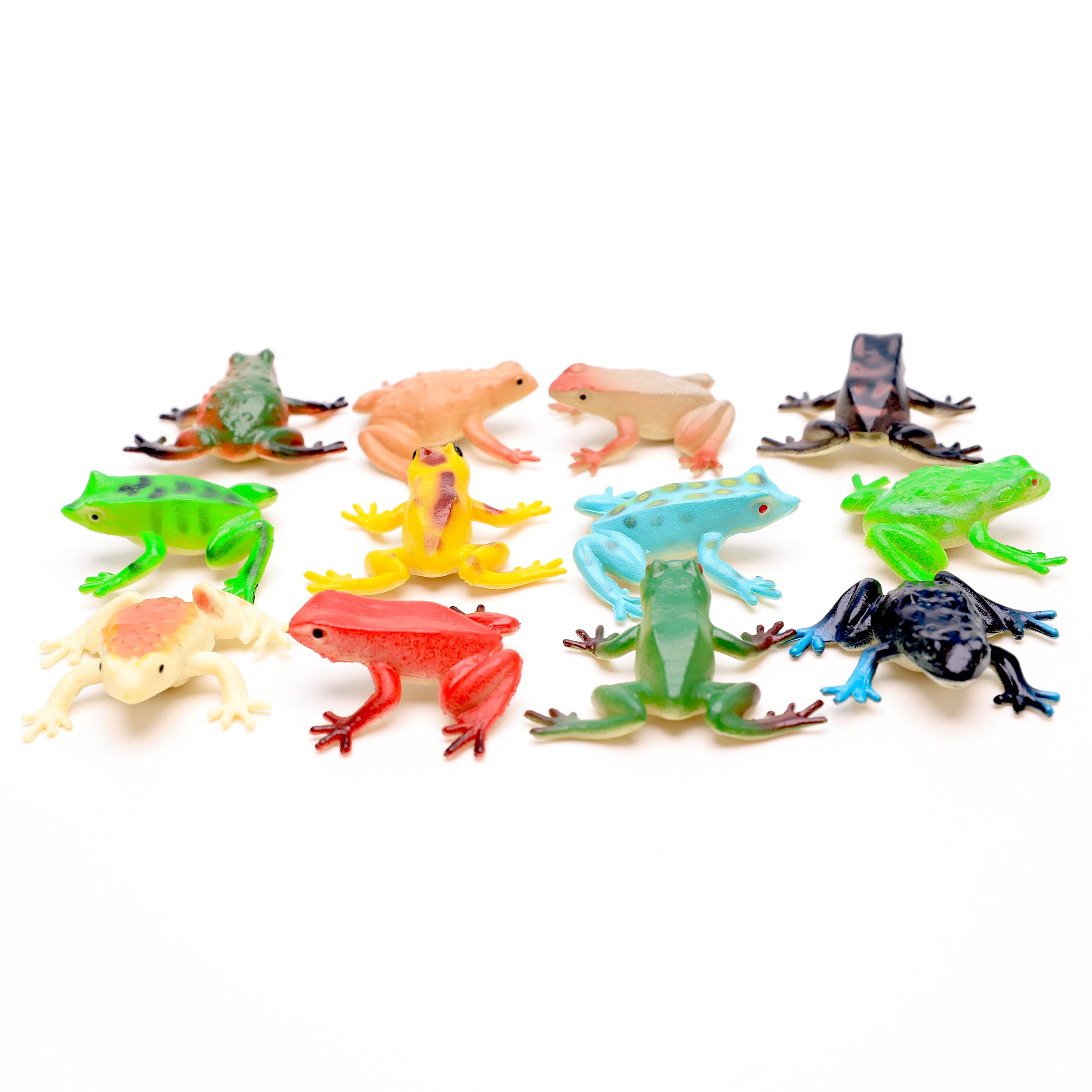 24 Pcs Frog Toys Figures Rainforest Woodland Animals, Vinil Toy Frogs ...