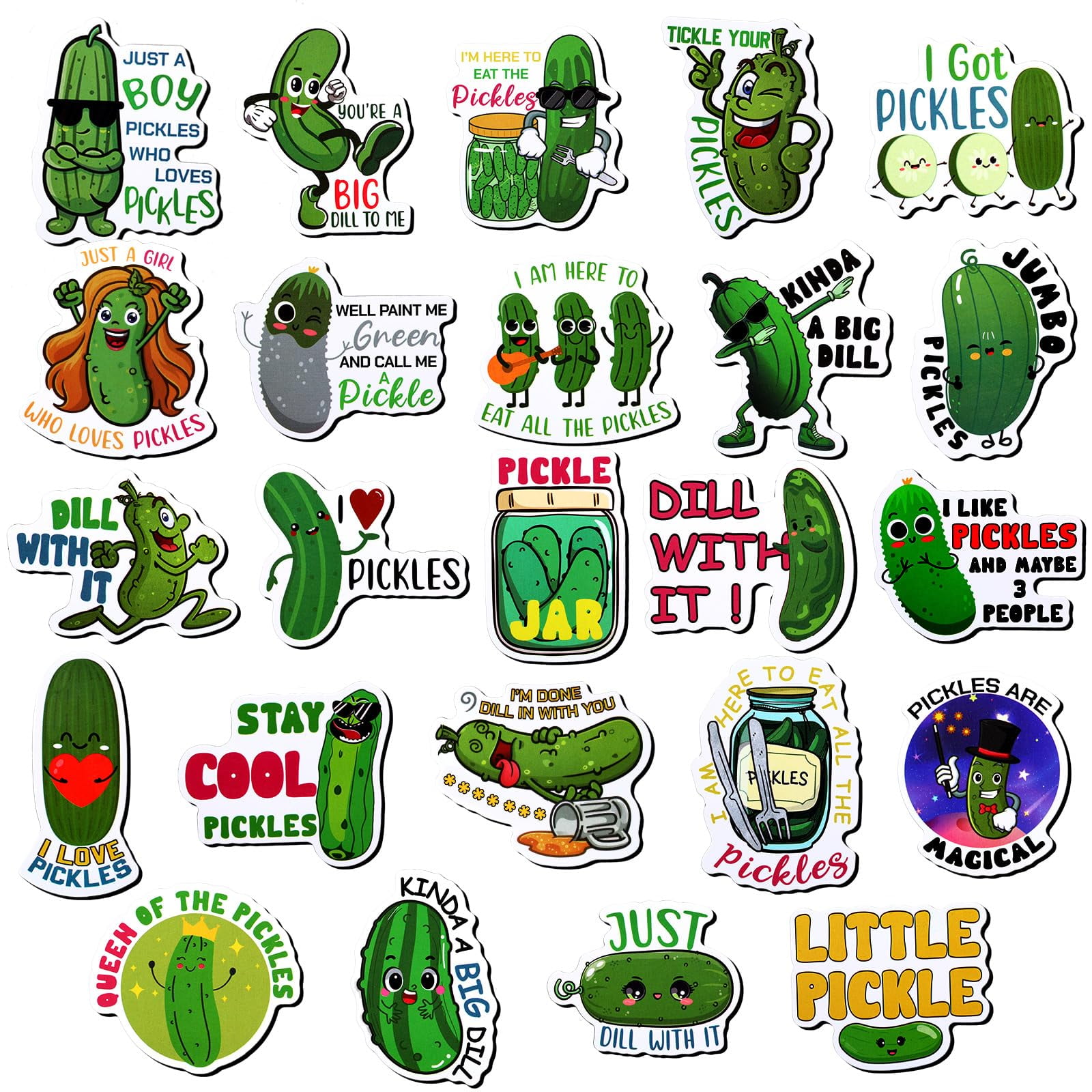 24 Pcs Funny Pickle Fridge Magnets Pickle Party Decorations Puns ...