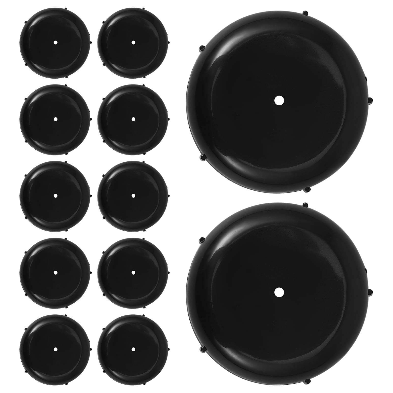 24 Pcs Furniture Leg Pads Feet Wheel Stopper Bowl Tank Decal Black ...