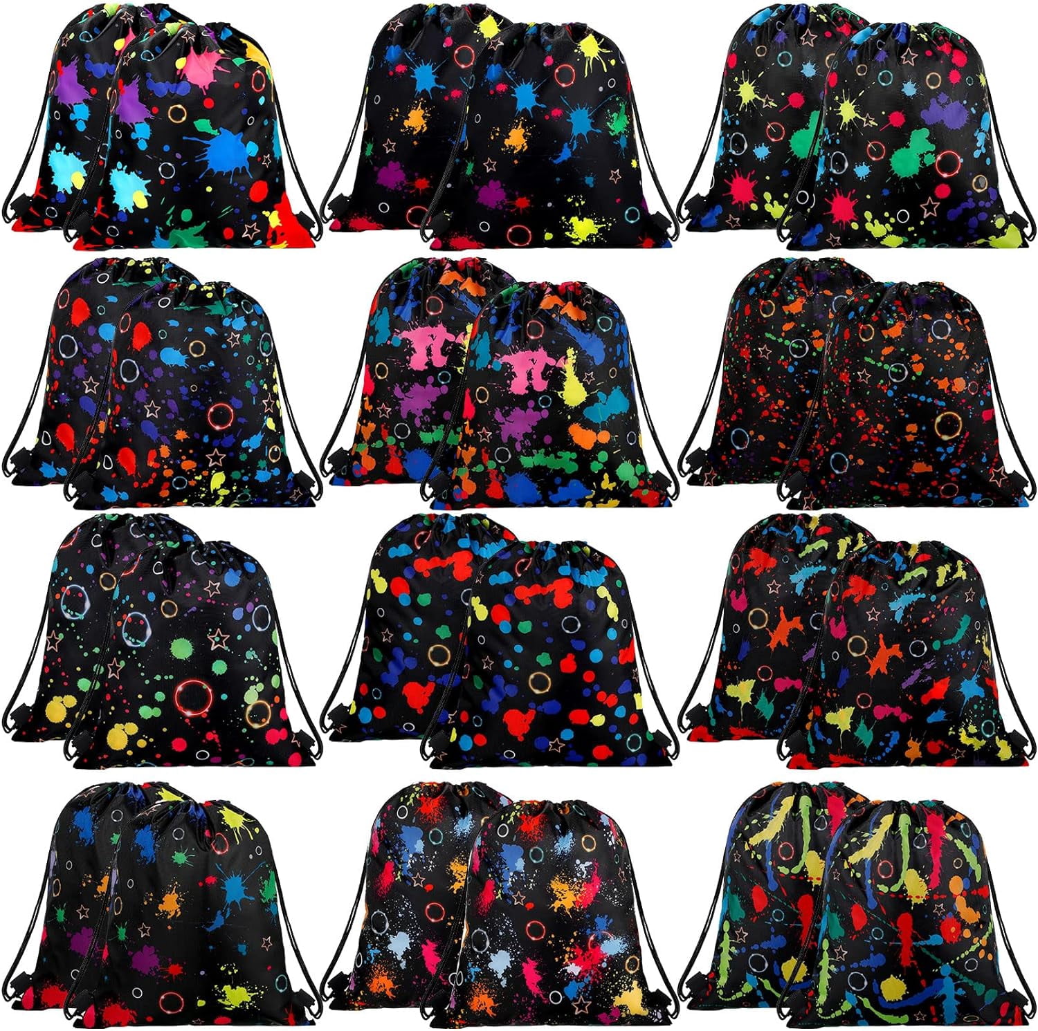 24 Pcs Glowing Party Favor Drawstring Bags Gift Goodie Candy Favors ...