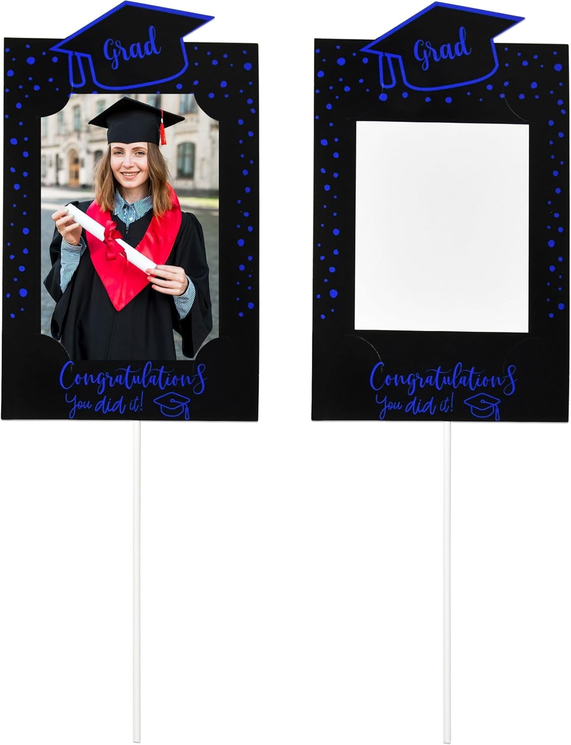 24 Pcs Graduation Party Picture Centerpiece Sticks Photo Table Toppers ...