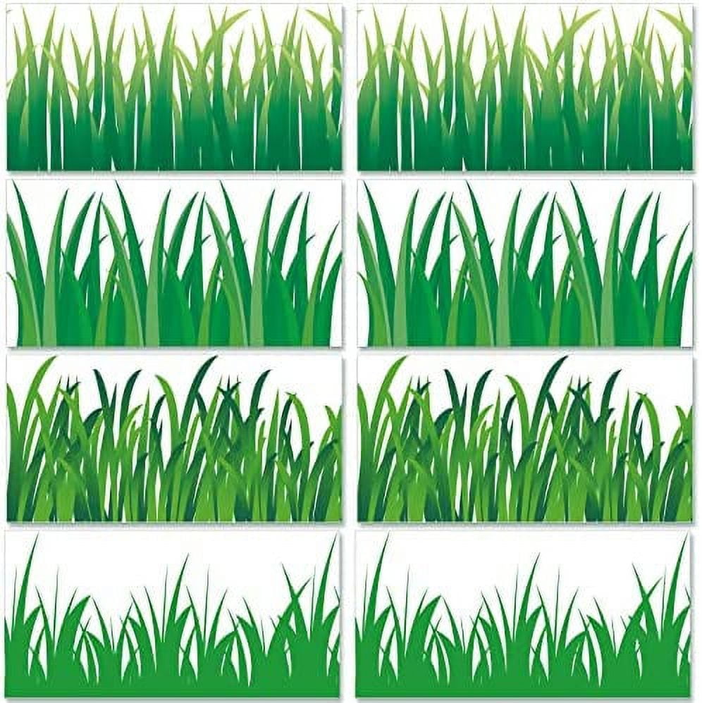 24 Pcs Green Grass Jumbo Borders Grass Boarder Trim Paper Grass Cutouts ...