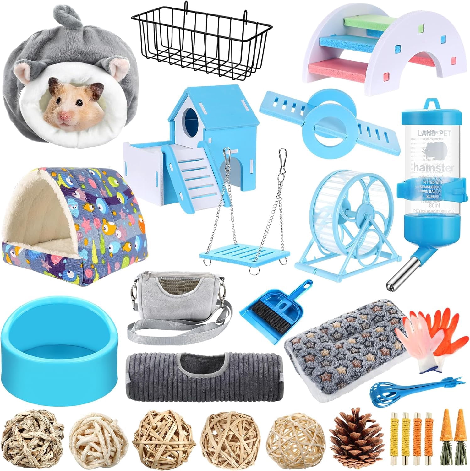 24 Pcs Guinea Pig Starter Kit Essentials for Guinea Pig Cage ...