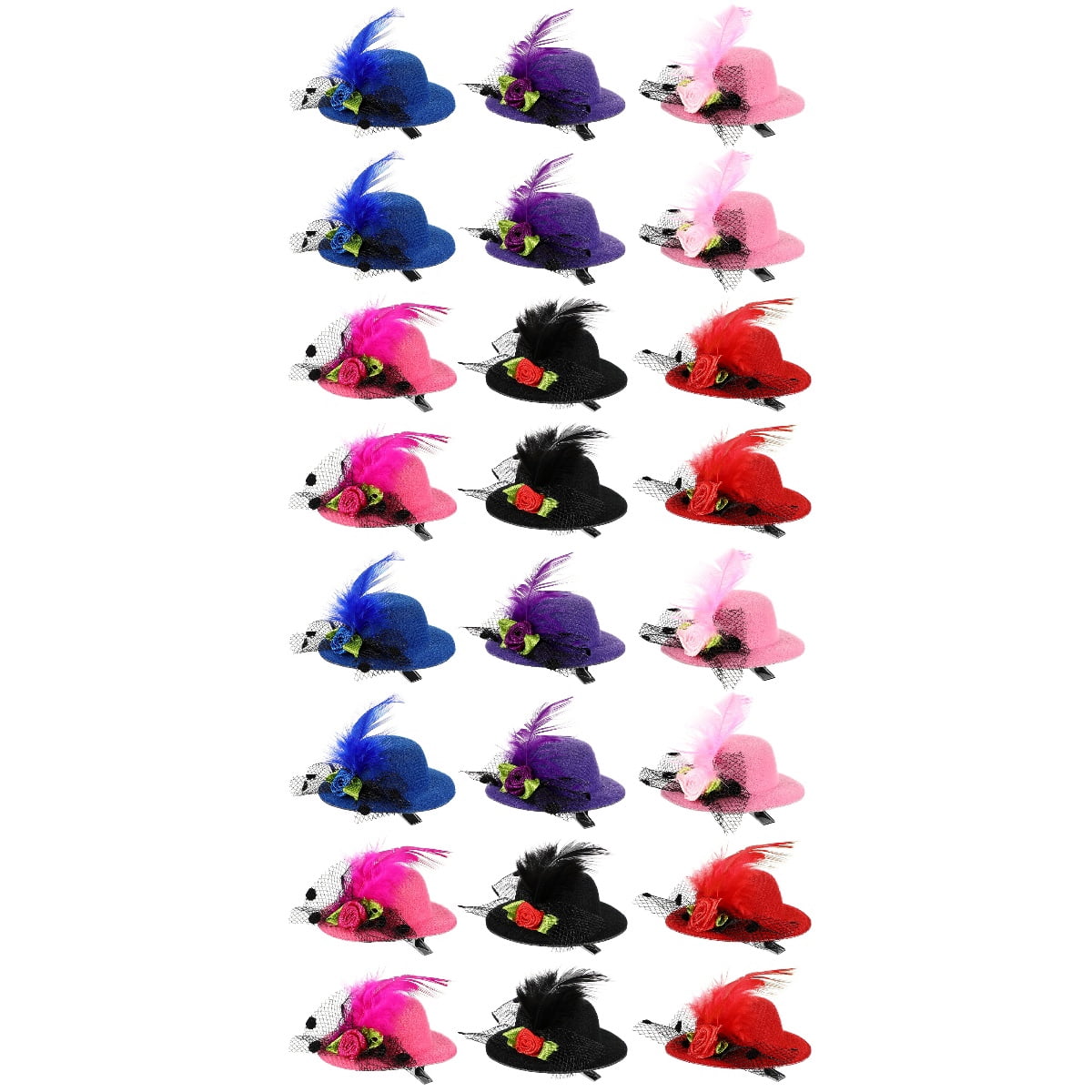24 Pcs Hair Clips Hair Accessories Hair Pin Hair Stick Miniature Hats ...