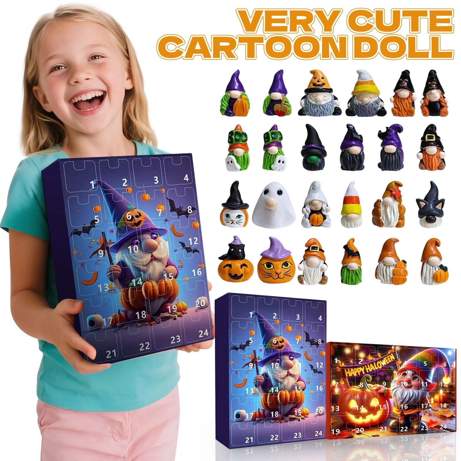 24 Pcs Halloween Advent Calendar 2025 - Spooky Countdown Calendar with ...